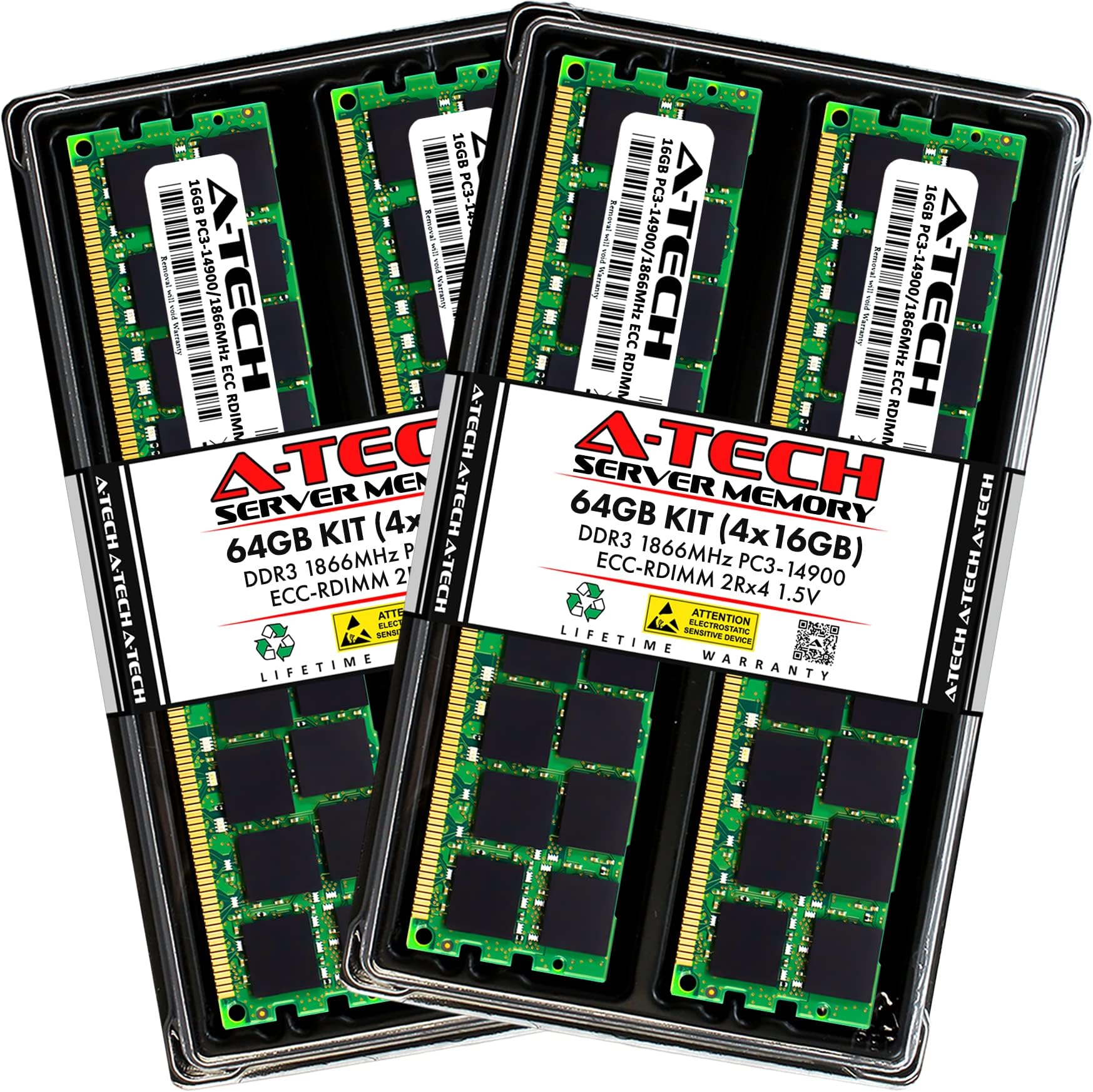 Kingston Technology ValueRAM 64 GB Kit of 4 (4x16 GB Modules) 1600MHz ...