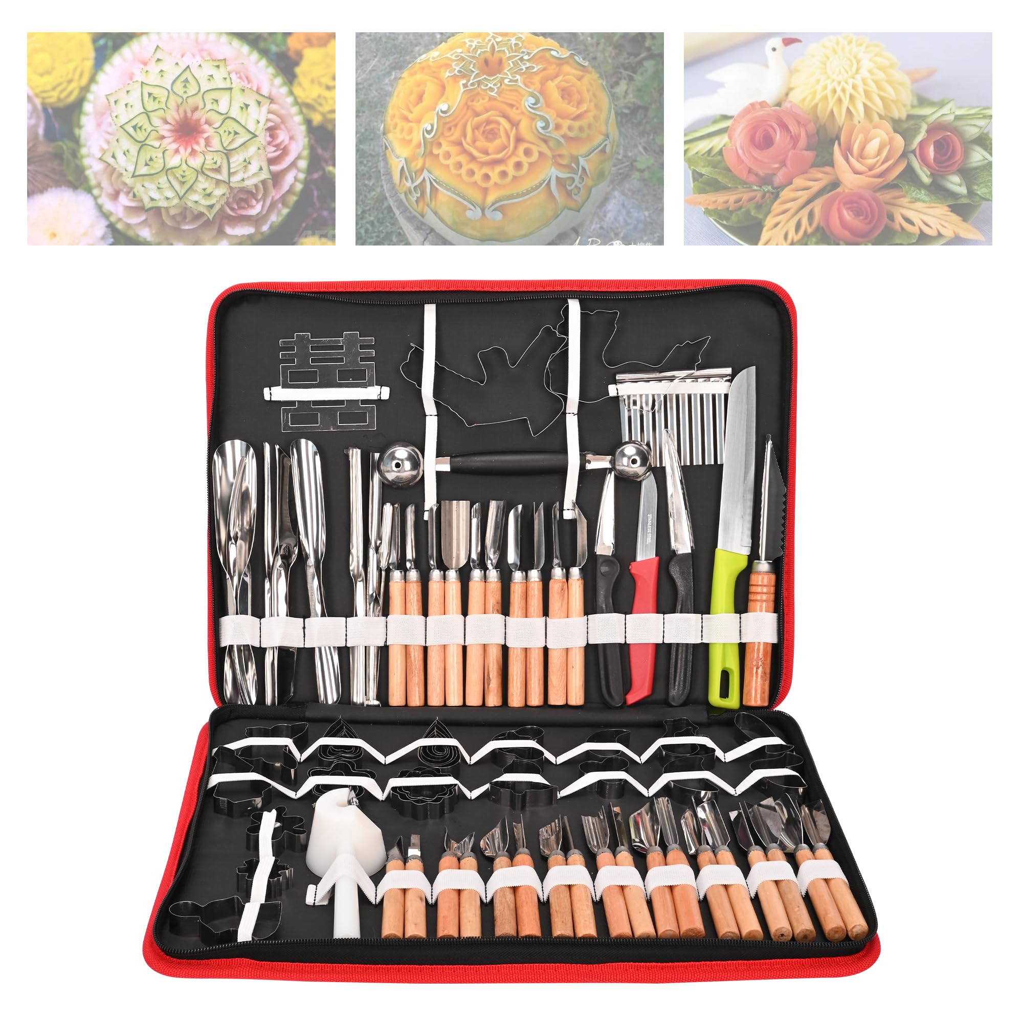 ohbien 80Pcs Fruit and Vegetable Carving Tools Kit, Multifunctional ...