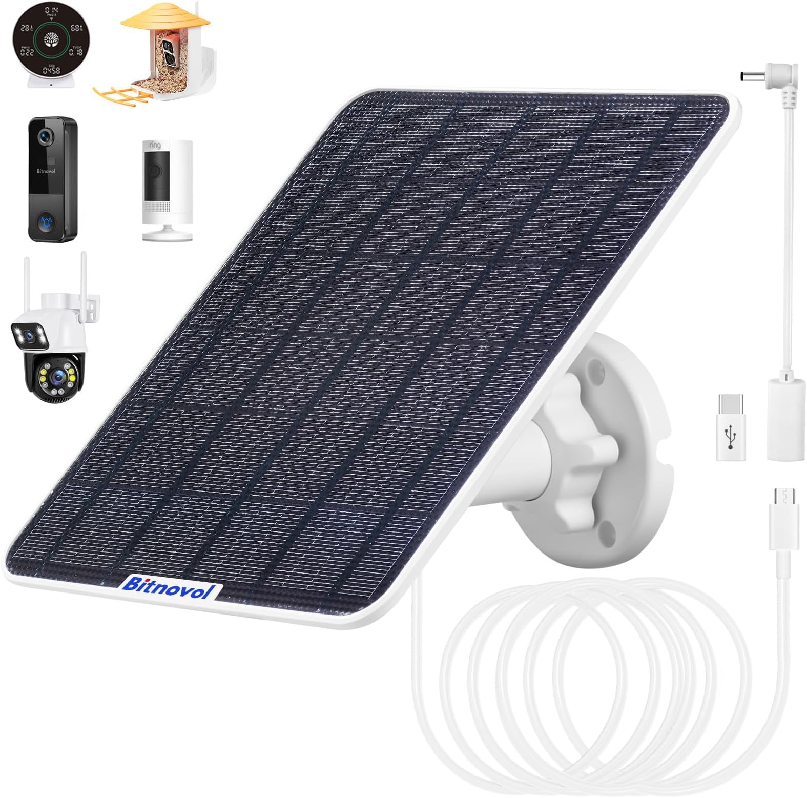 Amazon.com : 8W Solar Panel for Ring Camera, Solar Panel for Ring ...