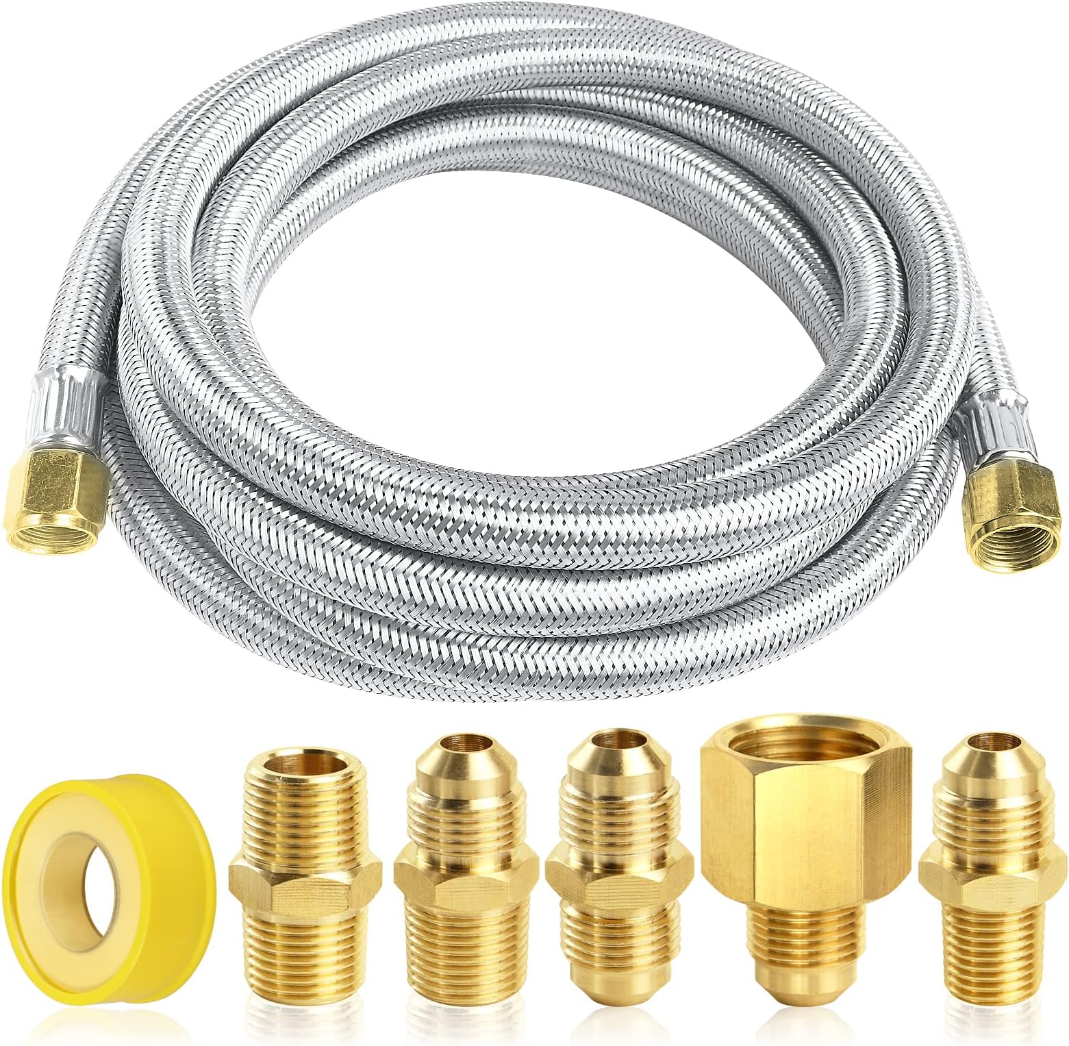 Amazon.com : 20Ft High Pressure Braided Propane Hose Extension and ...
