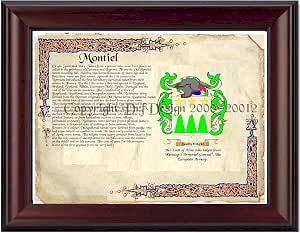 Amazon.com: Montiel Coat of Arms/ Family Crest on Fine Paper and Family ...