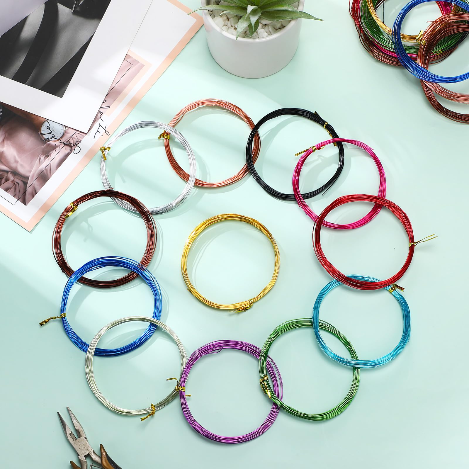 Snapklik.com : Ferraycle 25 Rolls Wire Multi Colored Aluminum Crafts ...
