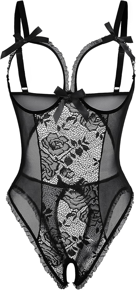 Avidlove Women One Piece Lingerie Sexy Lace Babydoll Mini Bodysuit A ...