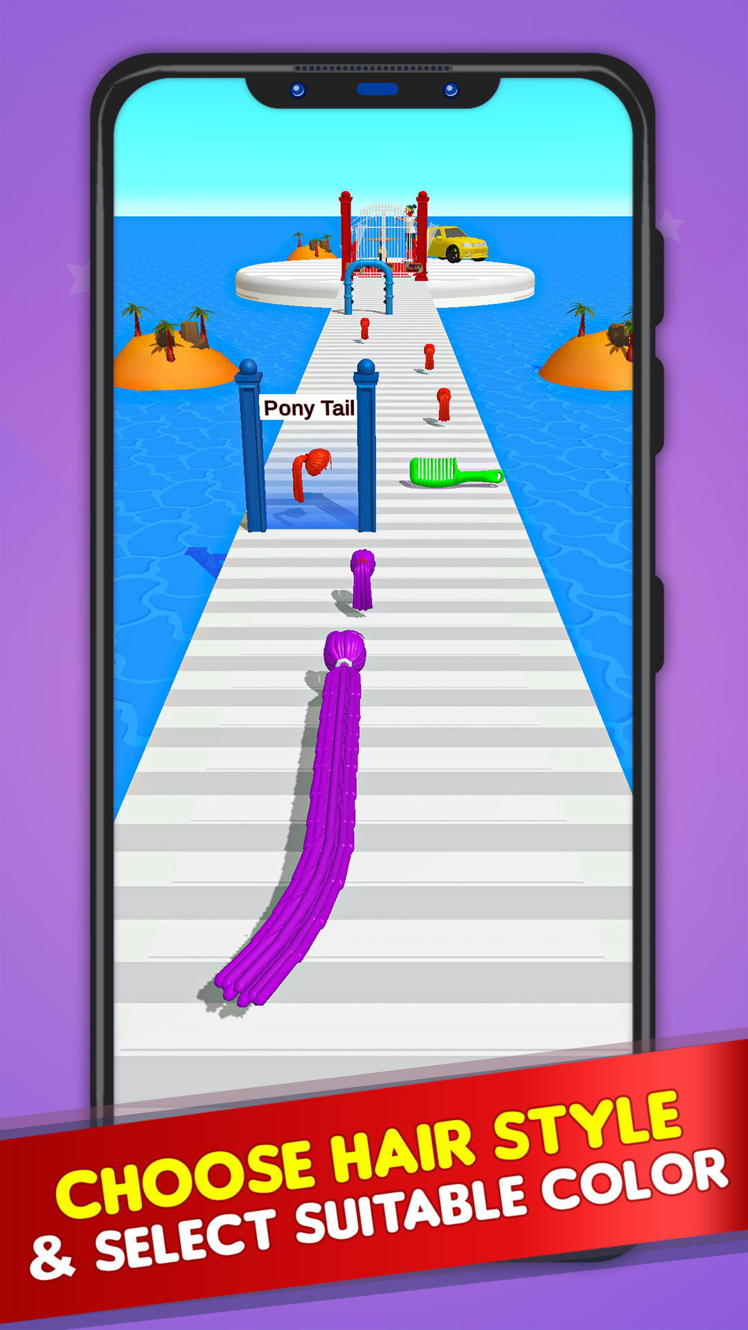 Long Hair Wig Challenge! Hair Runner Challenge Wig Run 3D - Wig Rush ...