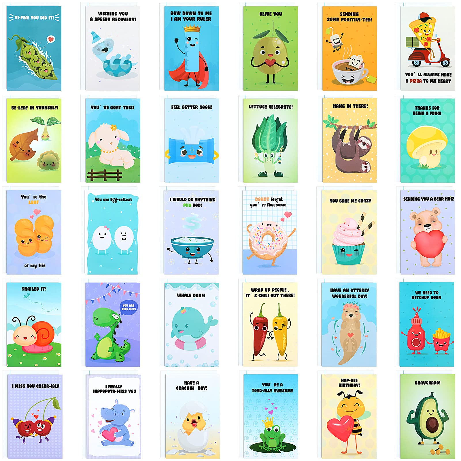 30 Pieces Funny Note Cards Set Funny Pun Cards Hilarious | Desertcart GB