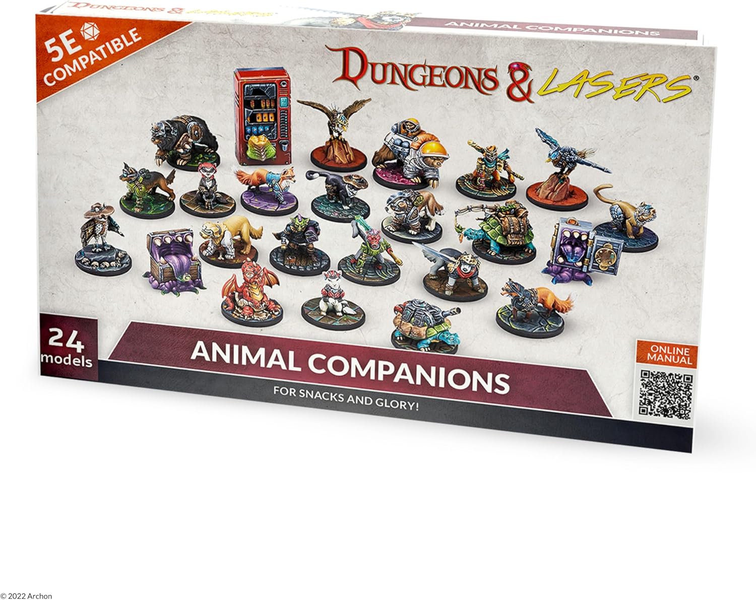 Amazon.com: Dungeons & Lasers Animal Companions DND Miniatures Set - 24 ...