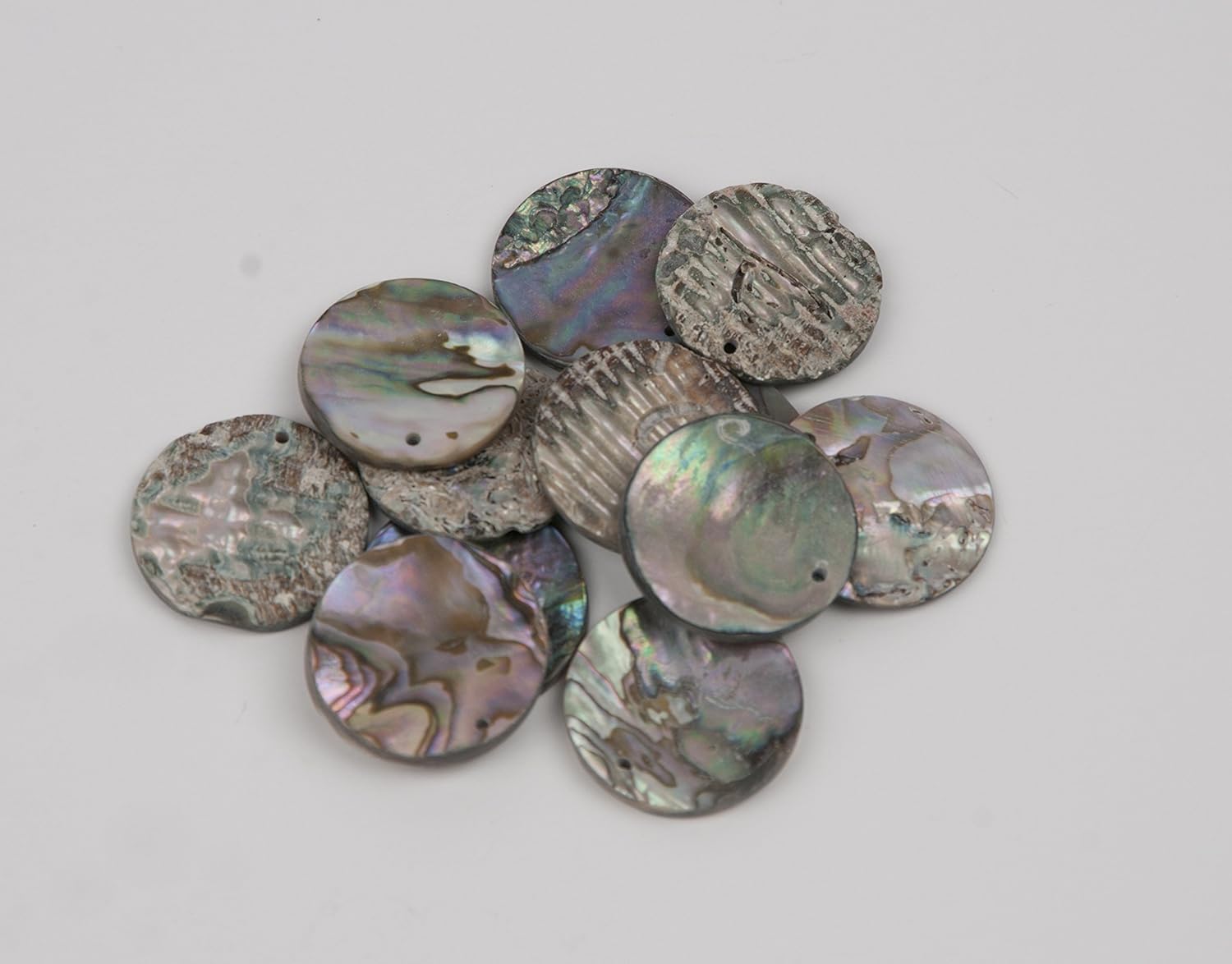 Amazon.com: Abalone Shell Discs - 1 Inch 1 Hole, 12 Pieces : Arts ...