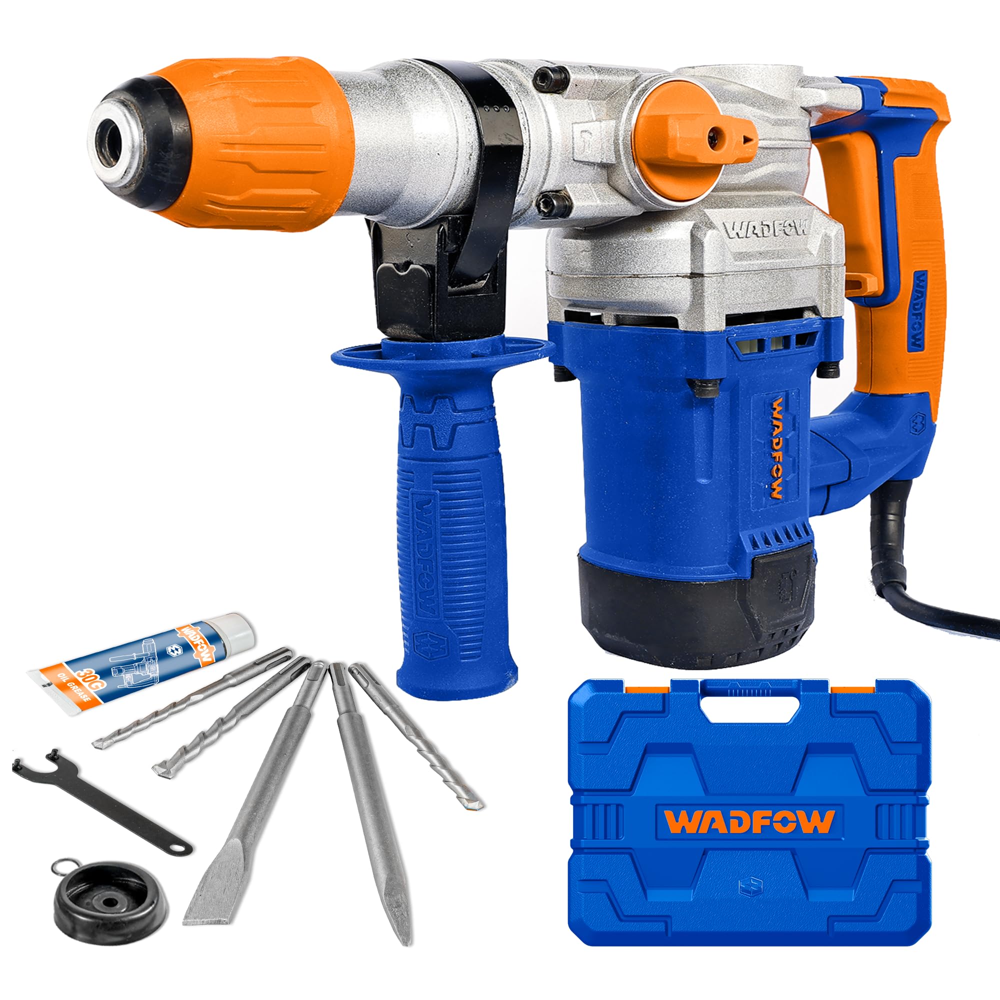WADFOW Rotary Hammer, Hammer Drill Machine Heavy Duty, 3800 BPM, 4.5J ...