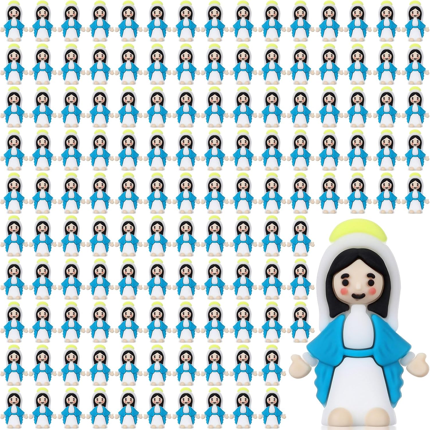 Amazon.com: CroBlissful 150 Pack Little Virgin Mary Figurines Bulk Mini ...