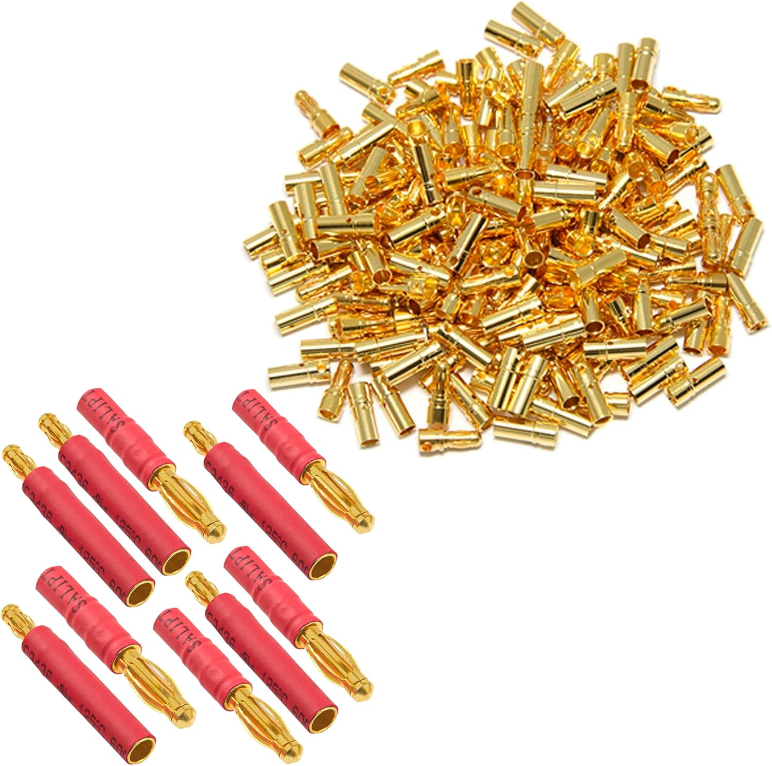 Amazon.com: 3.5mm Male & Female Gold Banana Plug Bullet Connector Plug ...