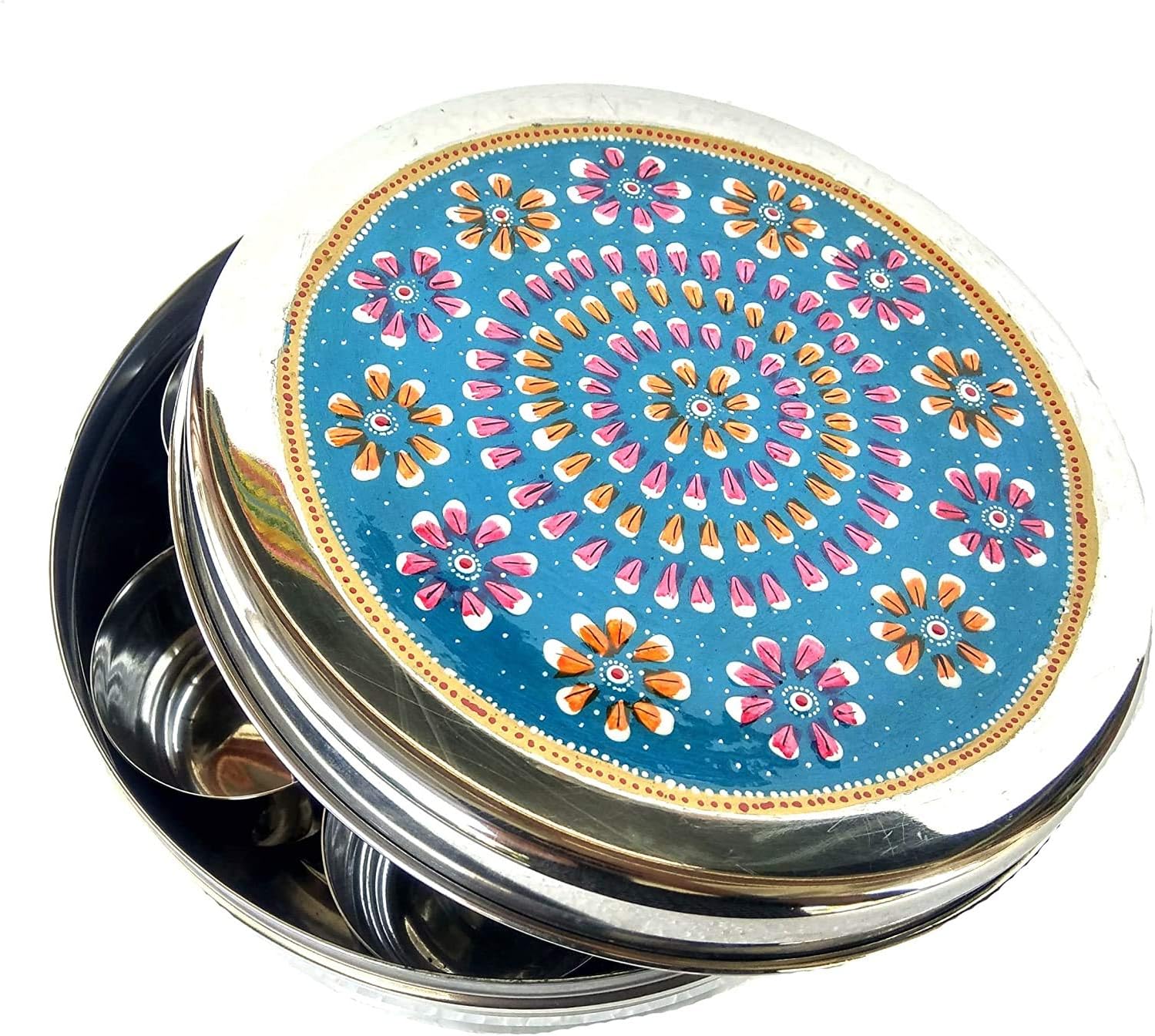 Amazon.com: Craft N Copper Stainless Steel Masala Box, Spice Box ...