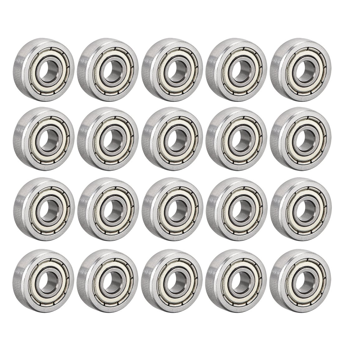uxcell 604ZZ Deep Groove Ball Bearing Double Shield 604-2Z 80014, 4mm x ...