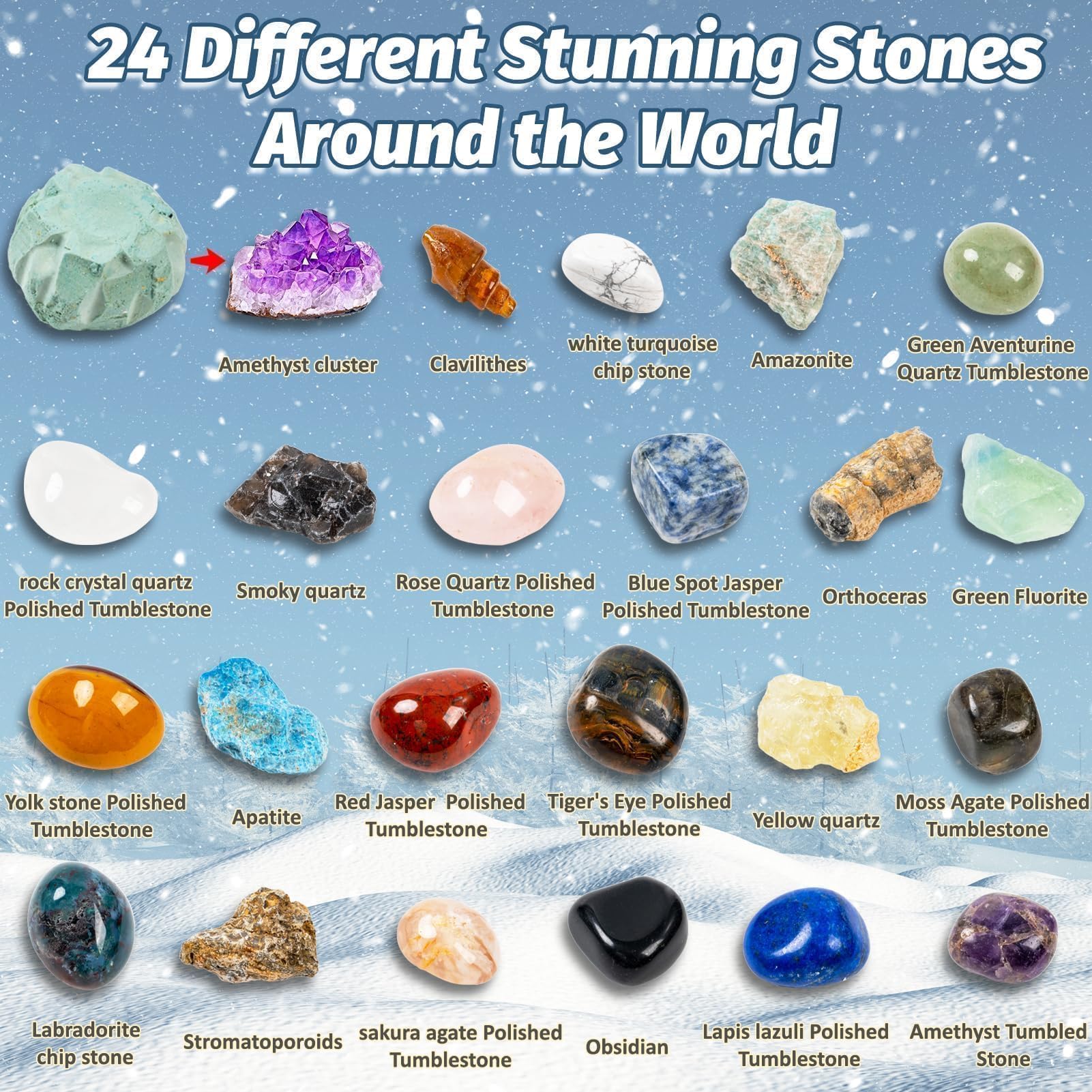 Snapklik.com : Rock Collection Advent Calendar 2025 Set - 24pcs ...