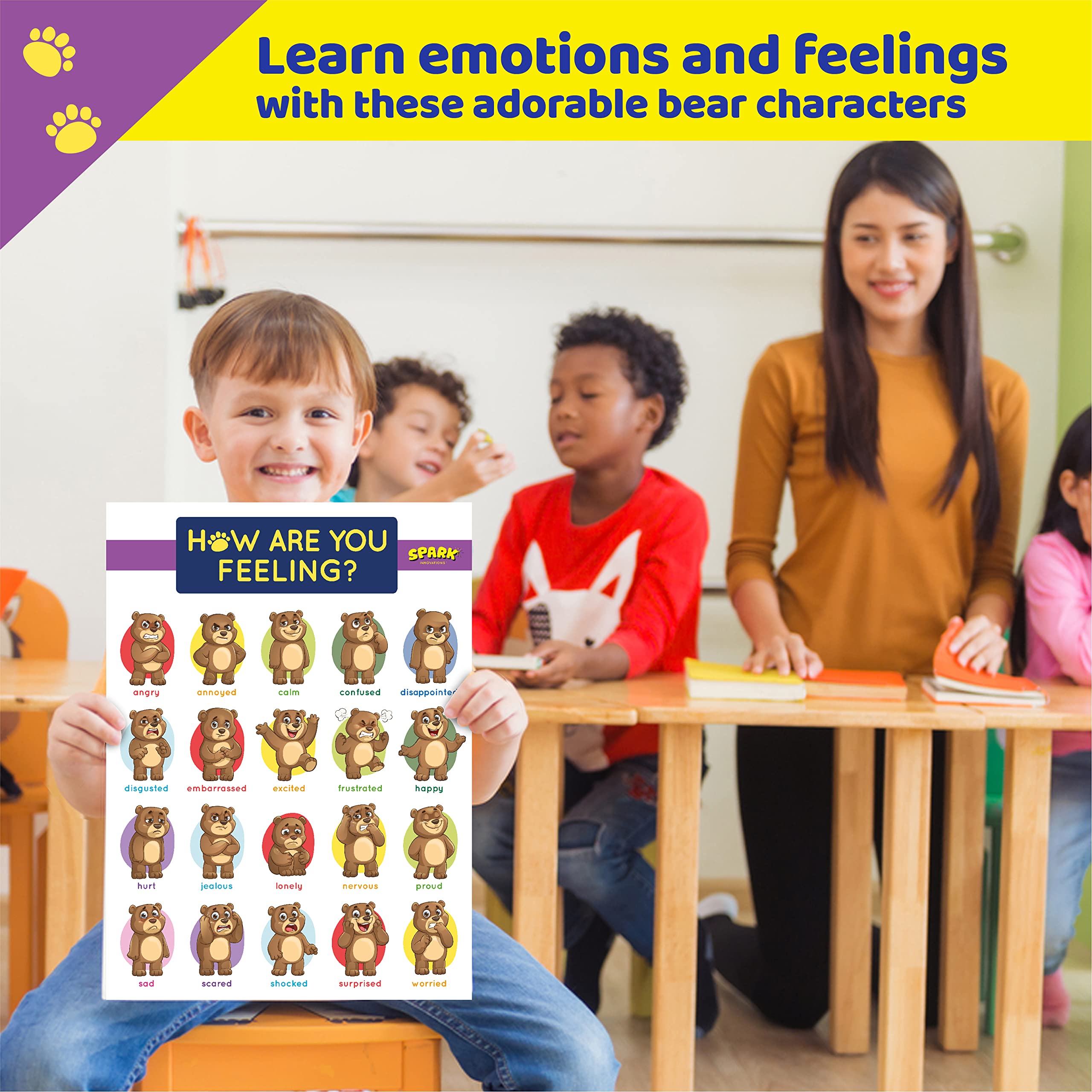 Snapklik.com : SPARK INNOVATIONS Feelings Chart For Kids And Emotion ...