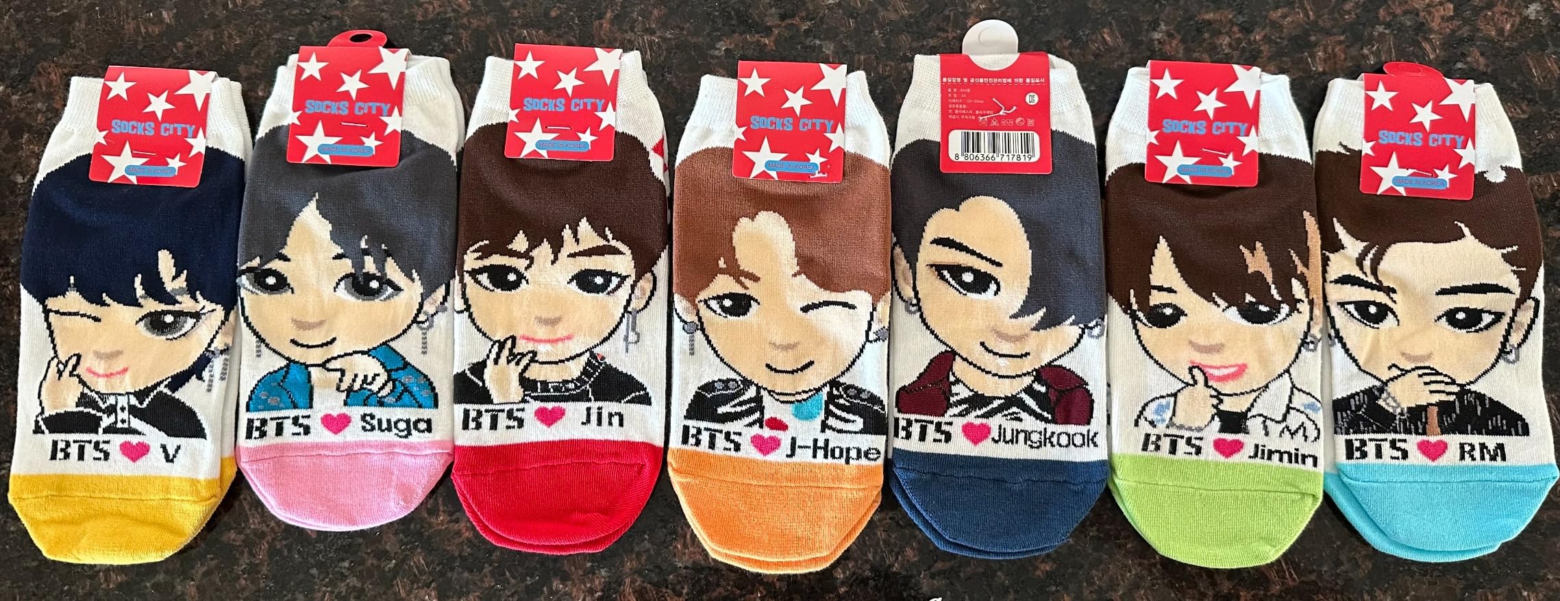 Amazon.com: bythecoco Kpop Bangtan Boys Character Socks For Women Set ...
