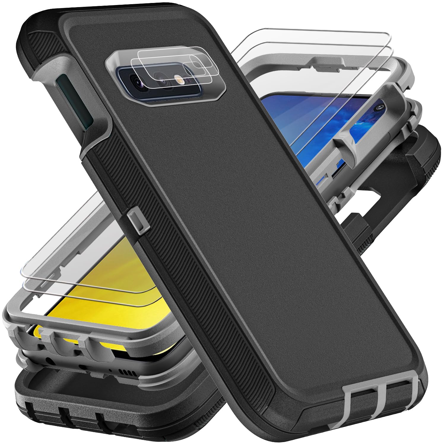 Amazon.com: YKHJKLEC for Samsung Galaxy S10E Case, with 2Pcs [Nano Explosion-Proof Film & Camera ...