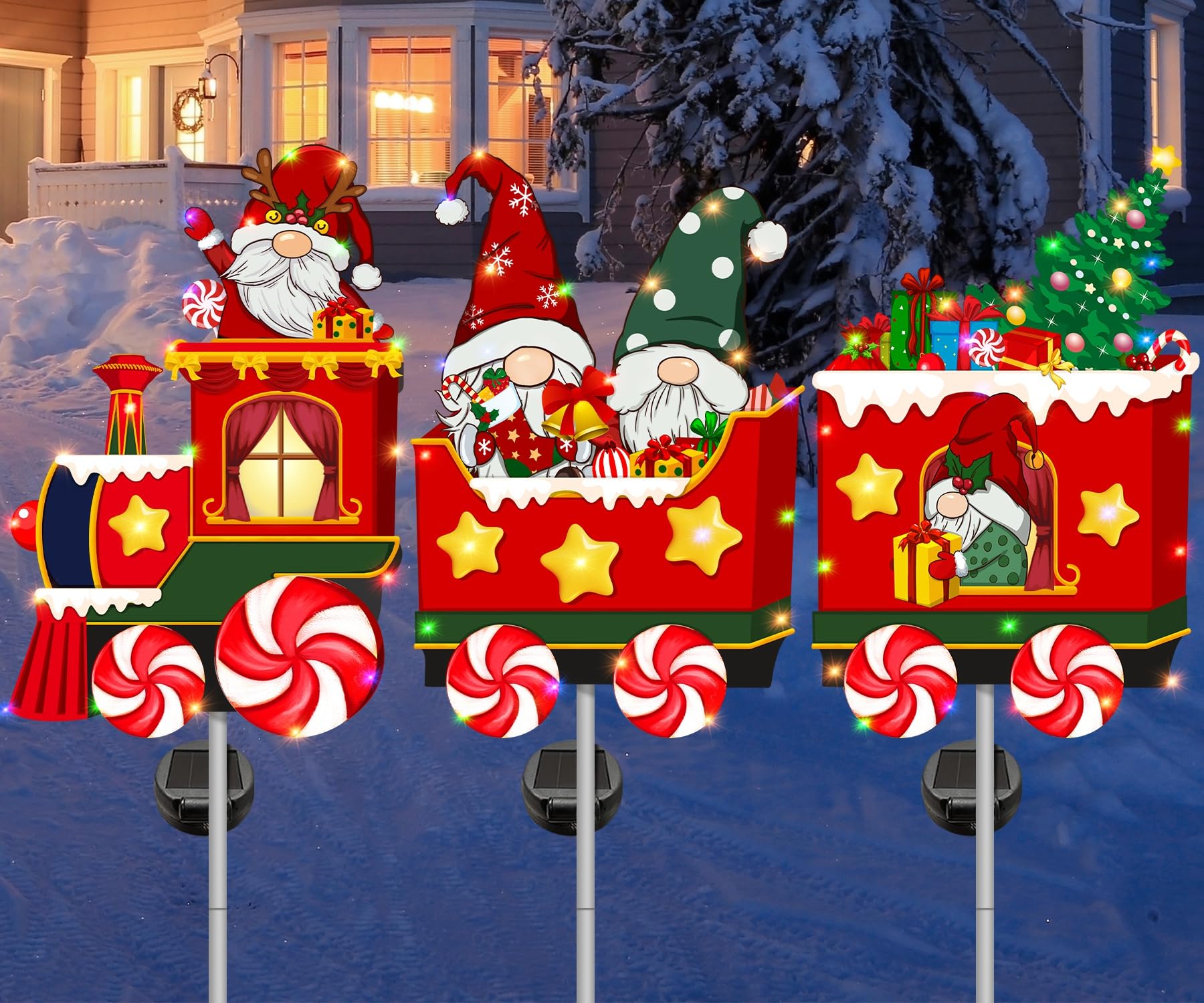 Amazon.com : Hexagram Christmas Decorations Outdoor, Train Christmas ...