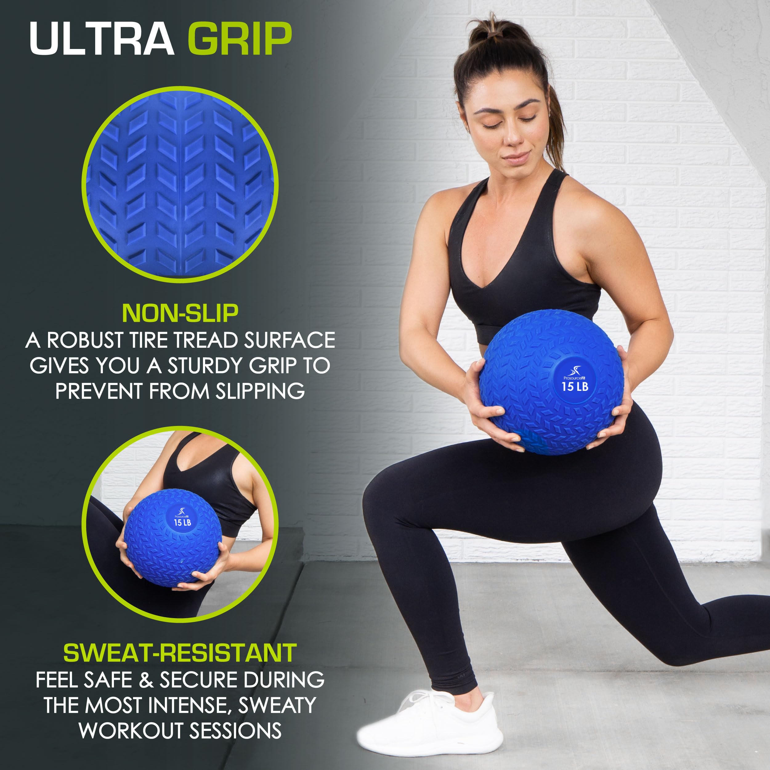 Snapklik.com : ProsourceFit Slam Medicine Balls 5, 10, 15, 20, 25, 30, 50lbs Smooth And Tread ...