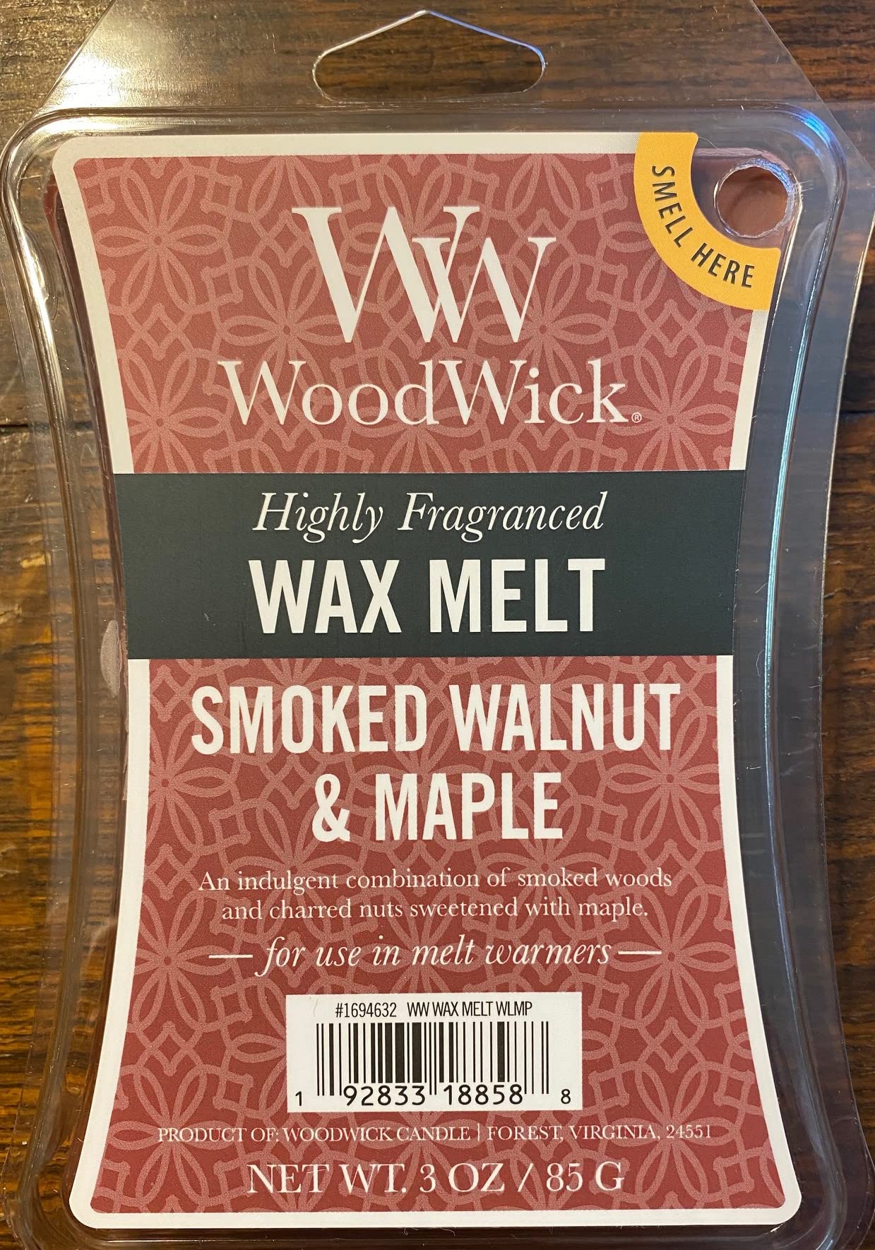 Snapklik.com : Smoked Walnut & Maple Wax Melt 3 Oz