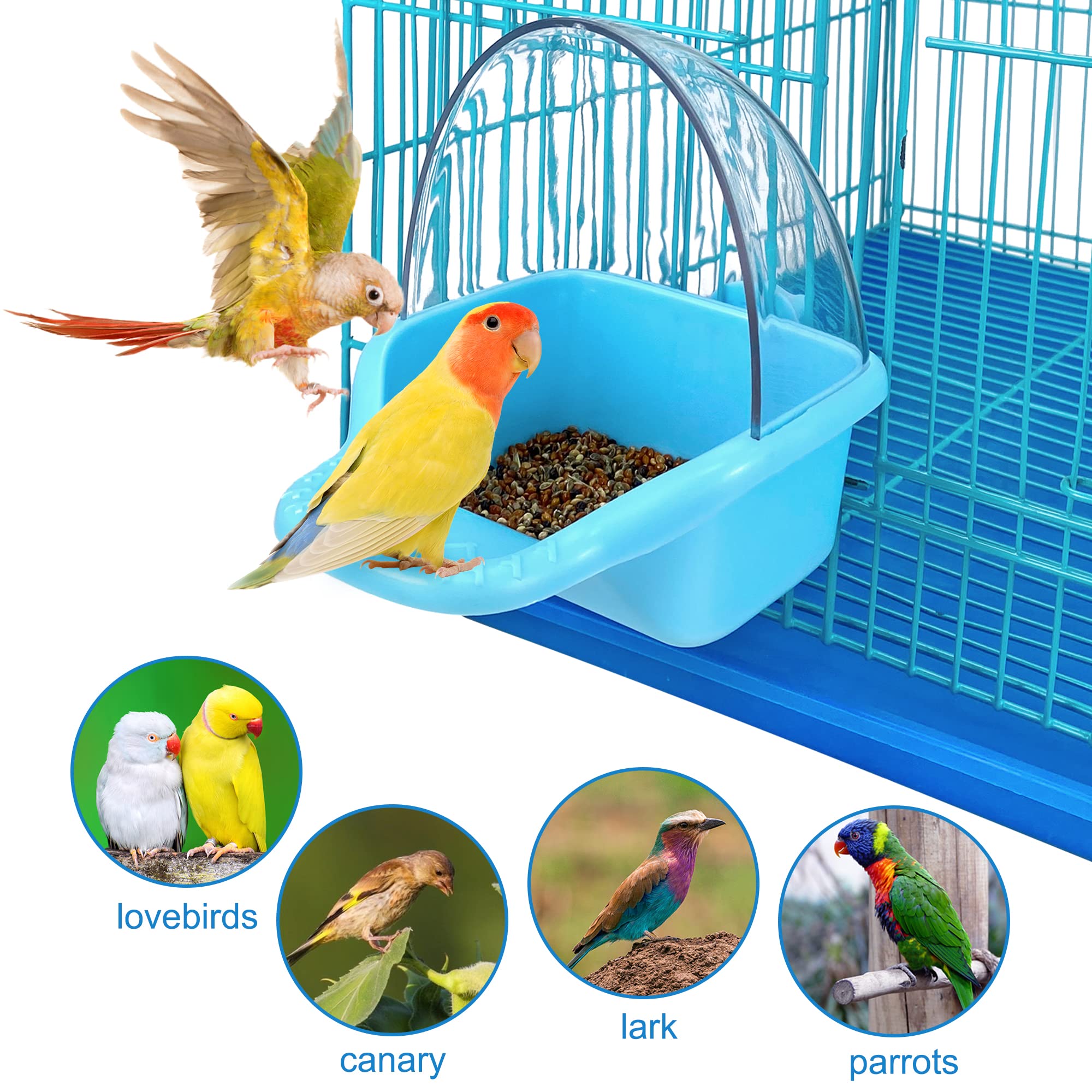Snapklik.com : Bird Bath Box Hanging Birdbath Toy Parakeet Caged ...
