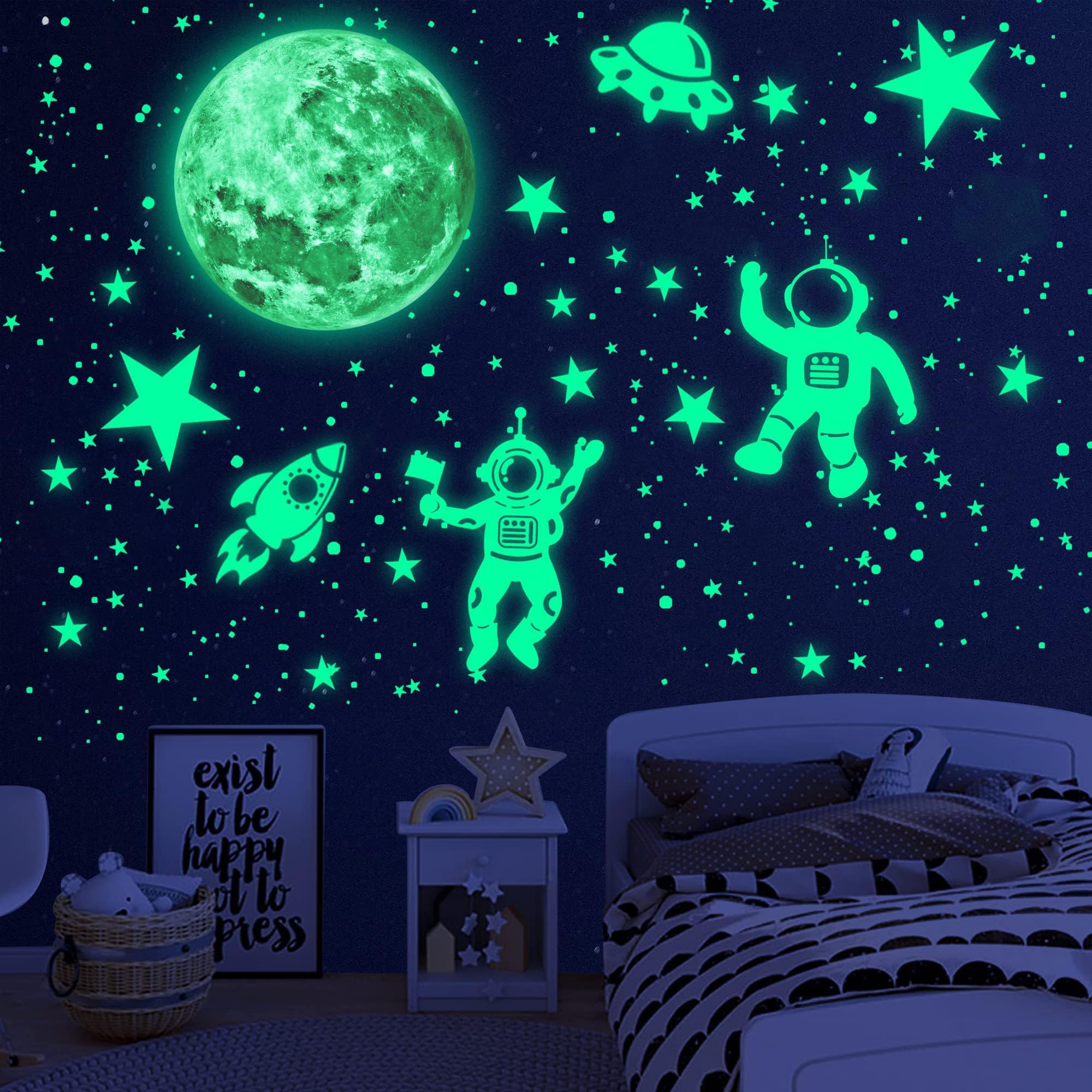 Amazon.com: Molain 538Pcs Glow in The Dark Wall Stickers, Luminous ...