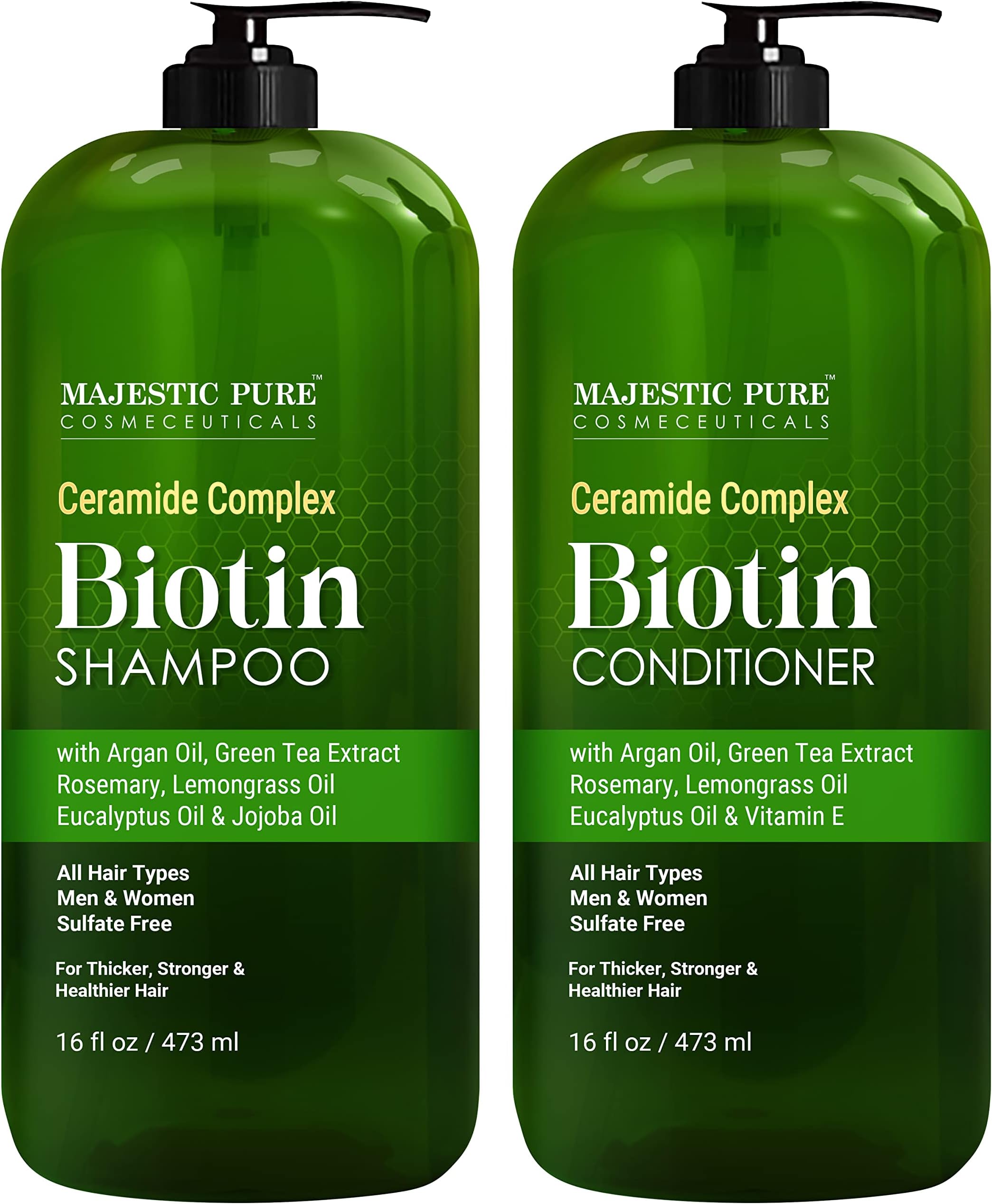 Amazon.com : Biotin Vitamin Hair Growth Shampoo & Conditioner SET-(High ...