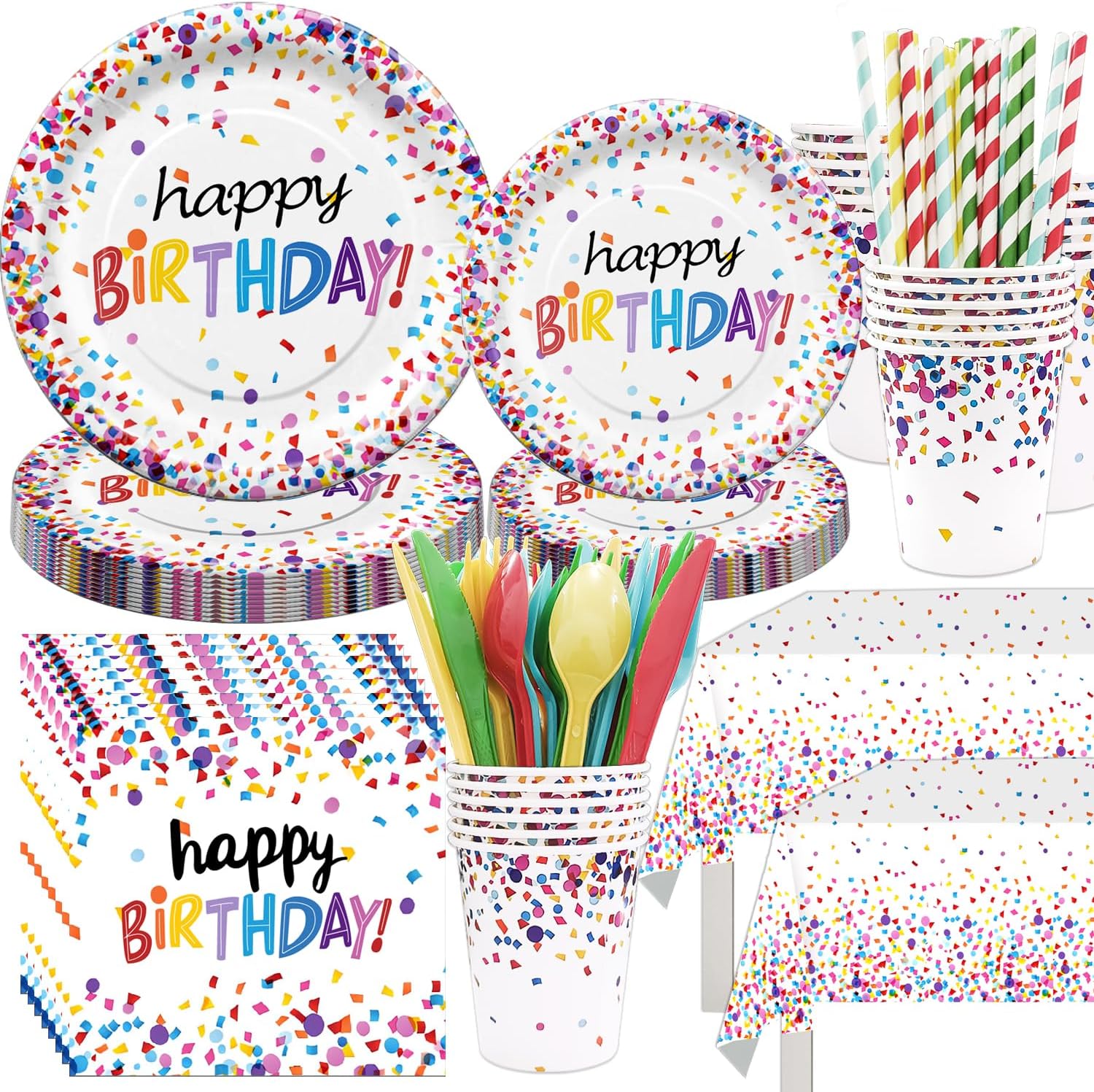 Amazon.com: GREPARPY Confetti Birthday Party Supplies, Confetti ...
