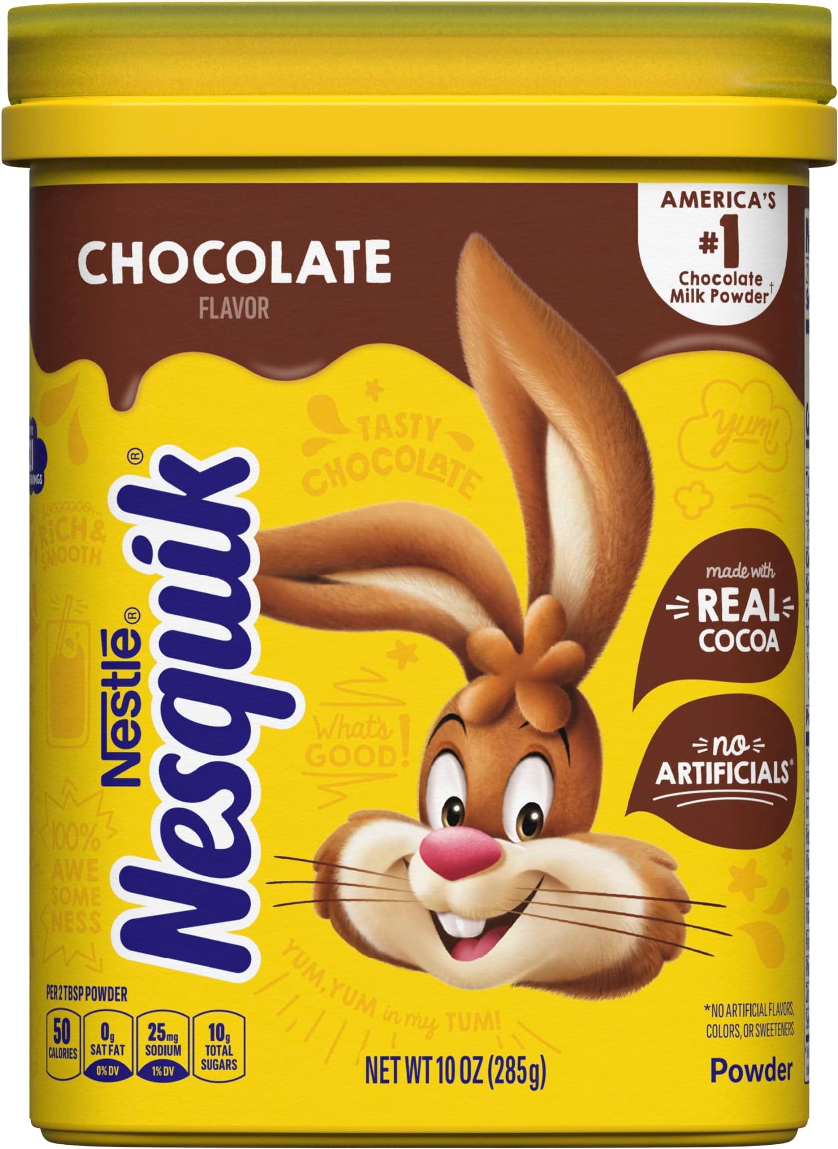 Amazon.com : NESQUIK Chocolate Cocoa Powder, 9.3 Oz. Tub | Chocolate ...