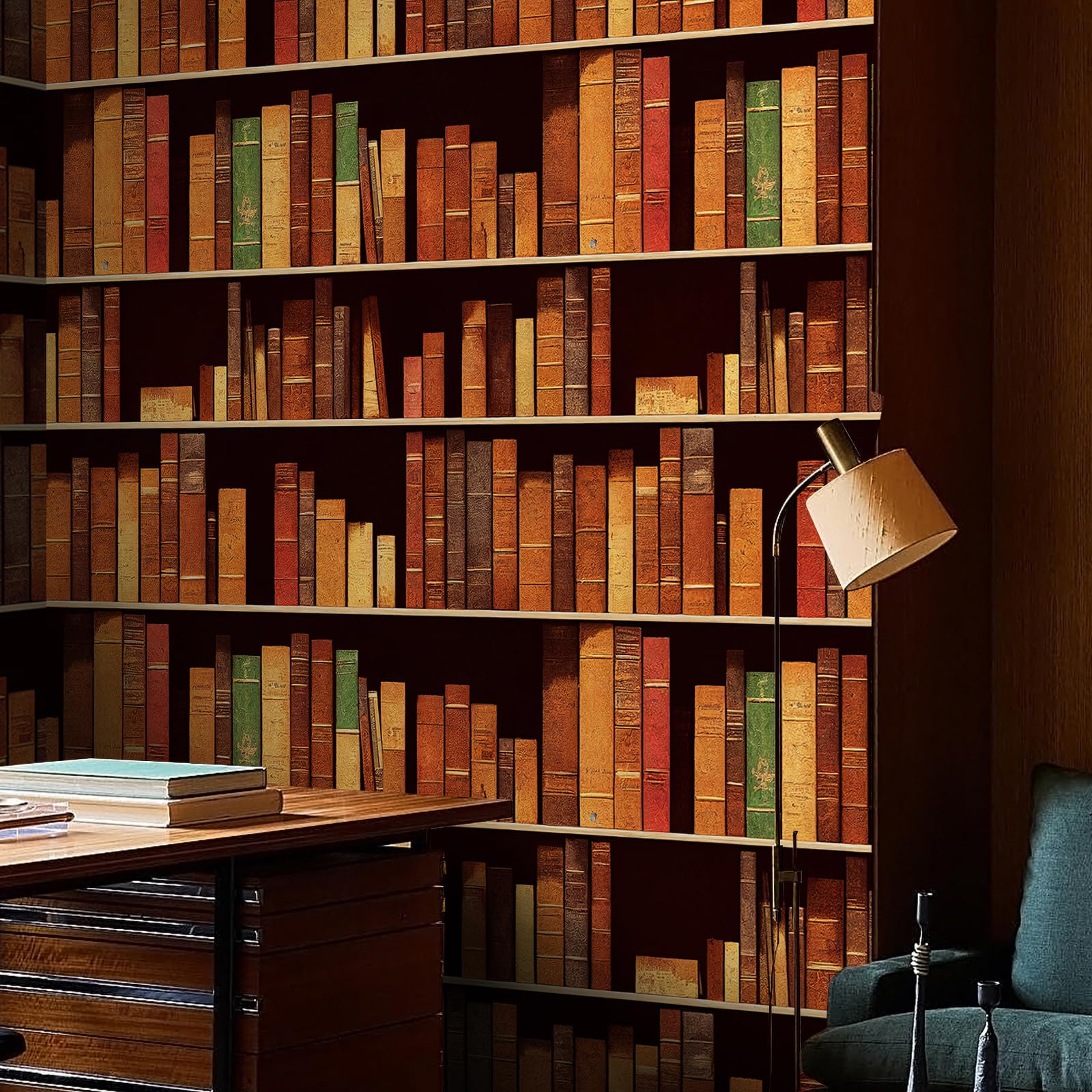 Bookshelf Wallpaper Collection For Wallpaper Mural Old Bookshelf