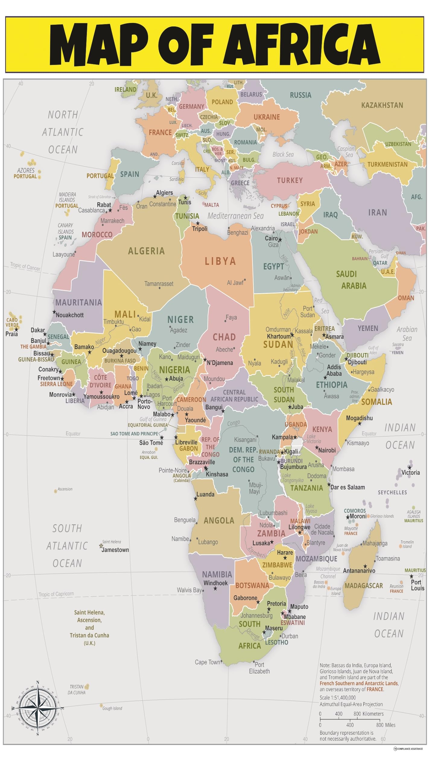 Large Printable Map Of Africa