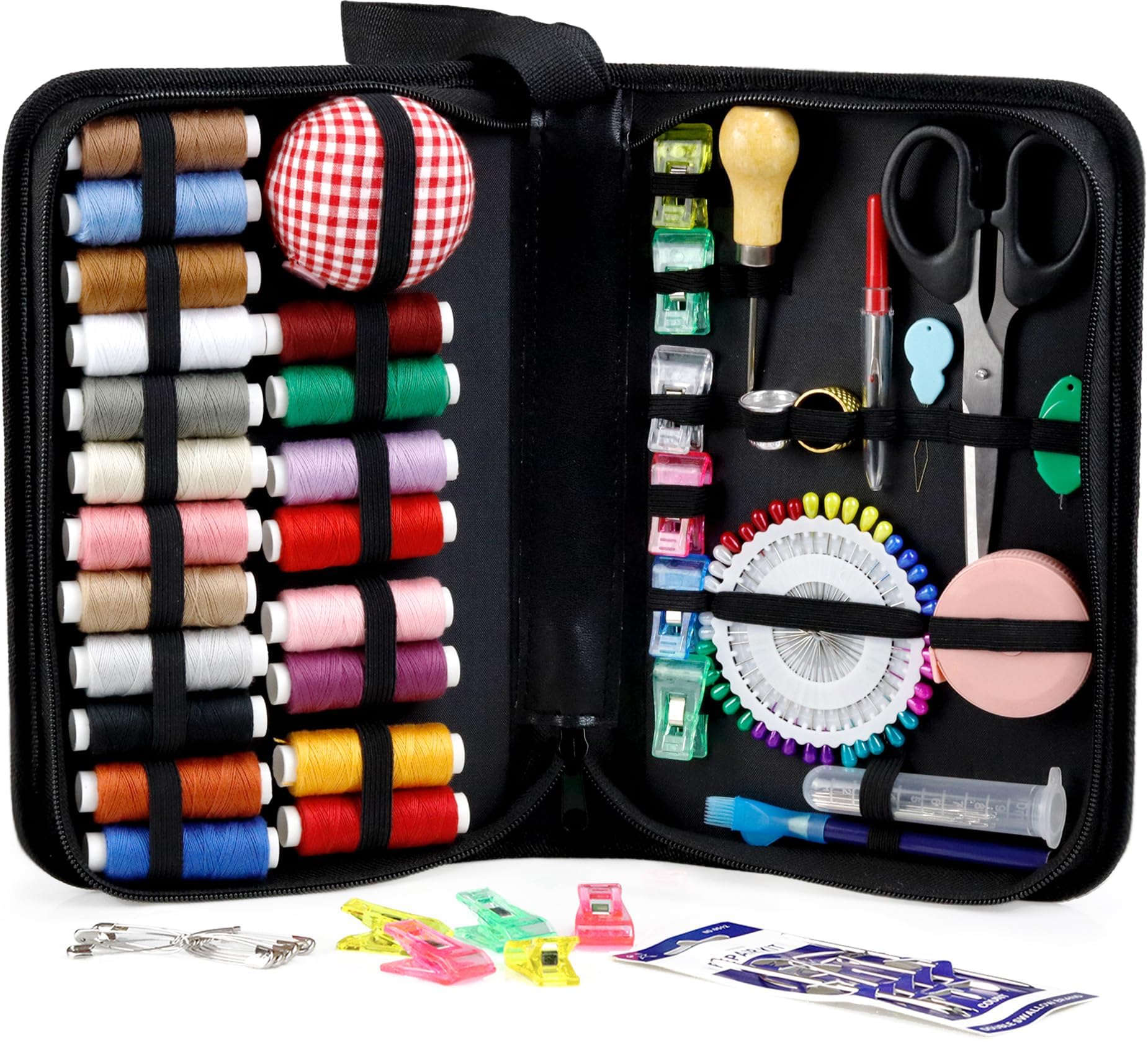 Amazon.com: PLANTIONAL Heavy Duty Sewing Kit: 120pcs Needle and Thread ...