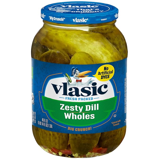 Amazon.com : Vlasic Whole Zesty Dill Pickles, Keto Friendly, 46 FL OZ ...