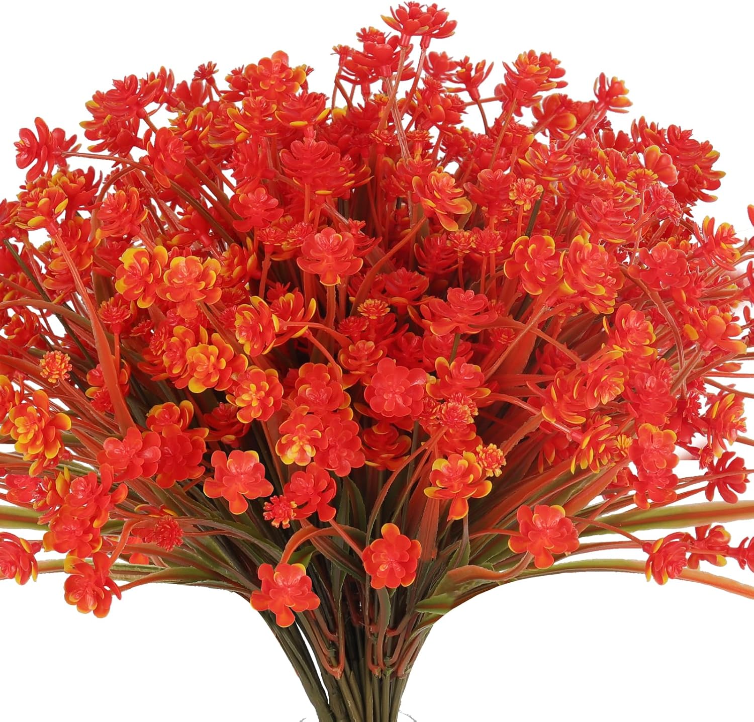 Amazon.com: RECUTMS 12 Bundles Artificial Plastic Flowers for Outdoors ...