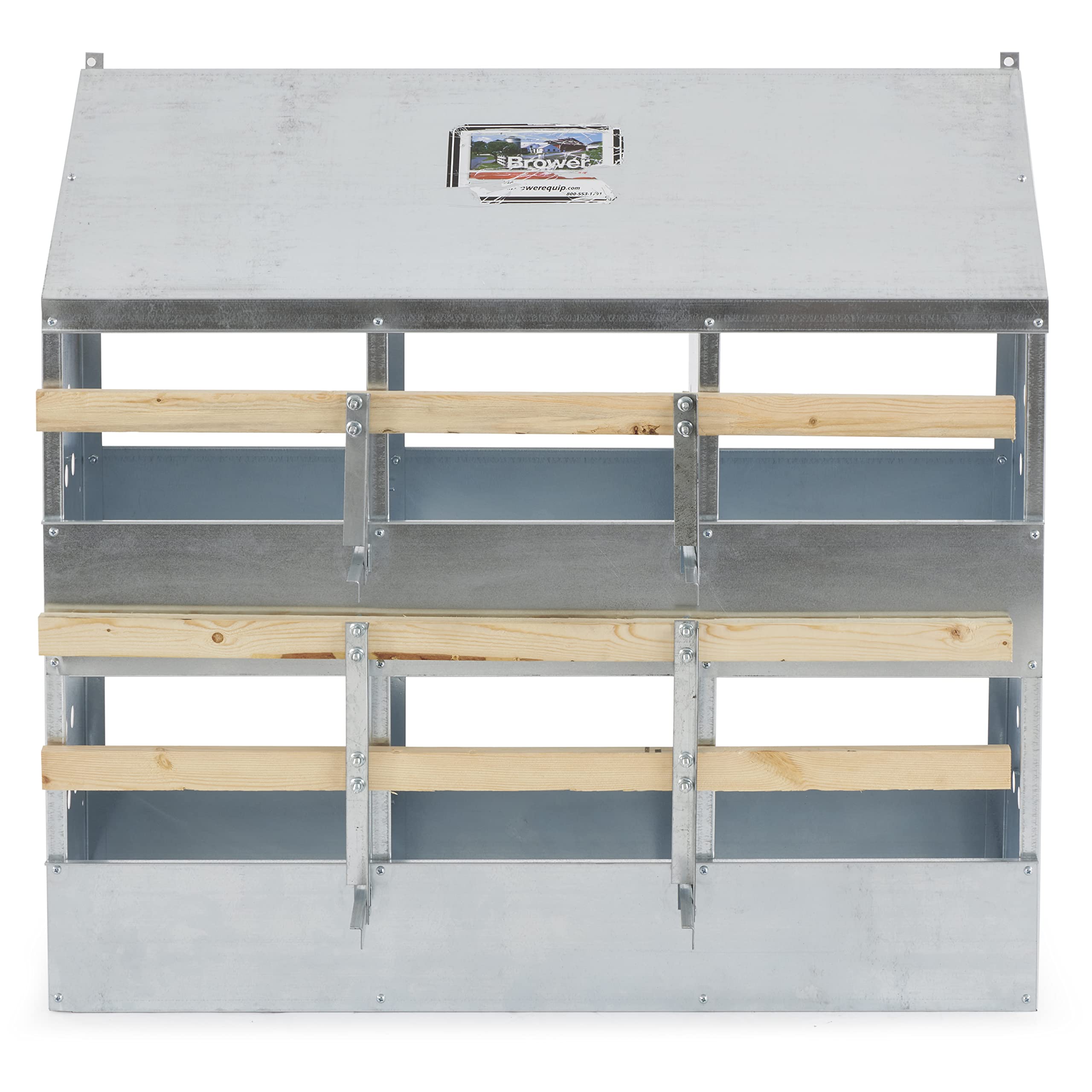 Brower 406B Galvanized Steel 6 Hole, 30 Bird Outdoor Poultry Nest ...