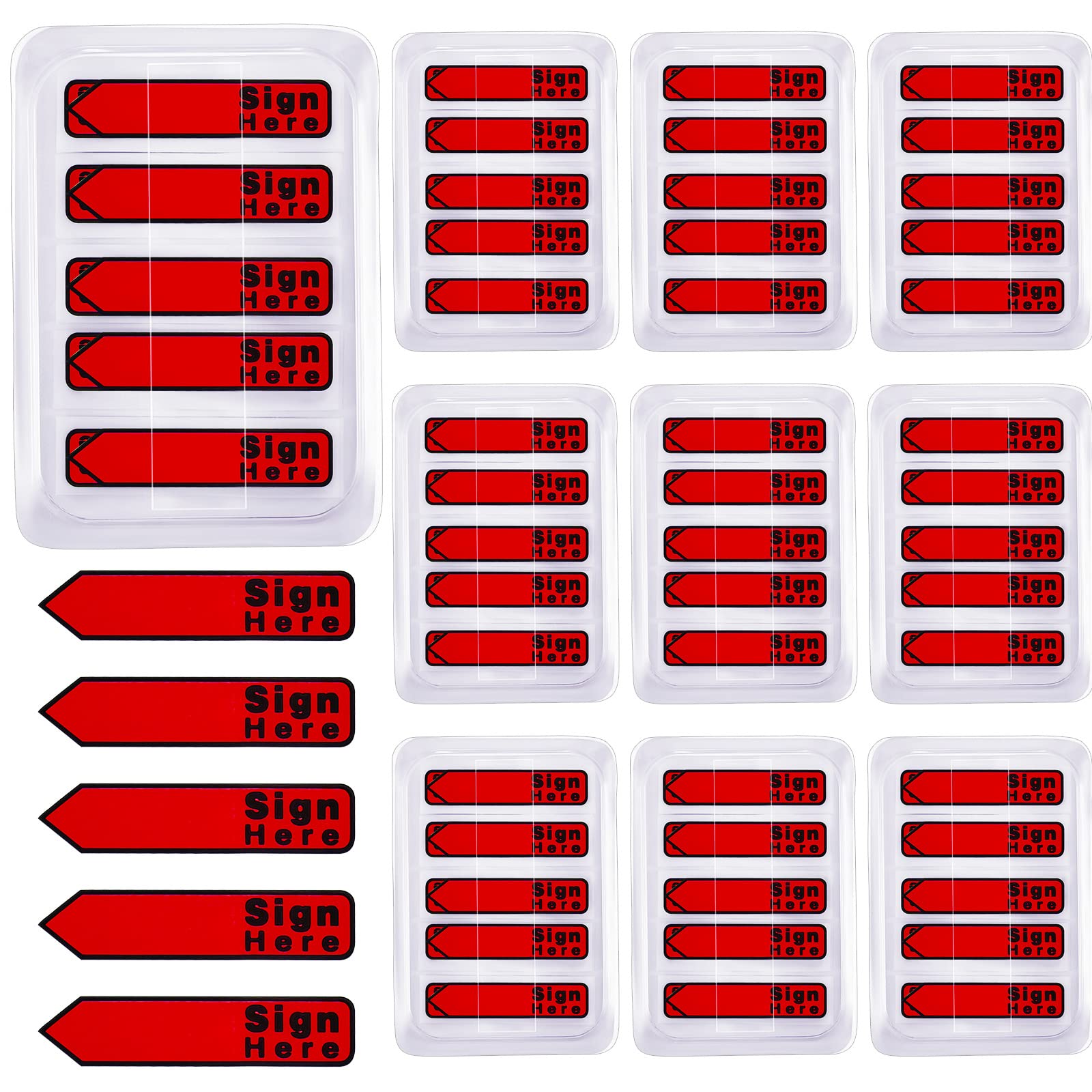 Snapklik.com : Colarr 10 Pack 1000 Pieces Sign Here Date Tabs Sign Here ...
