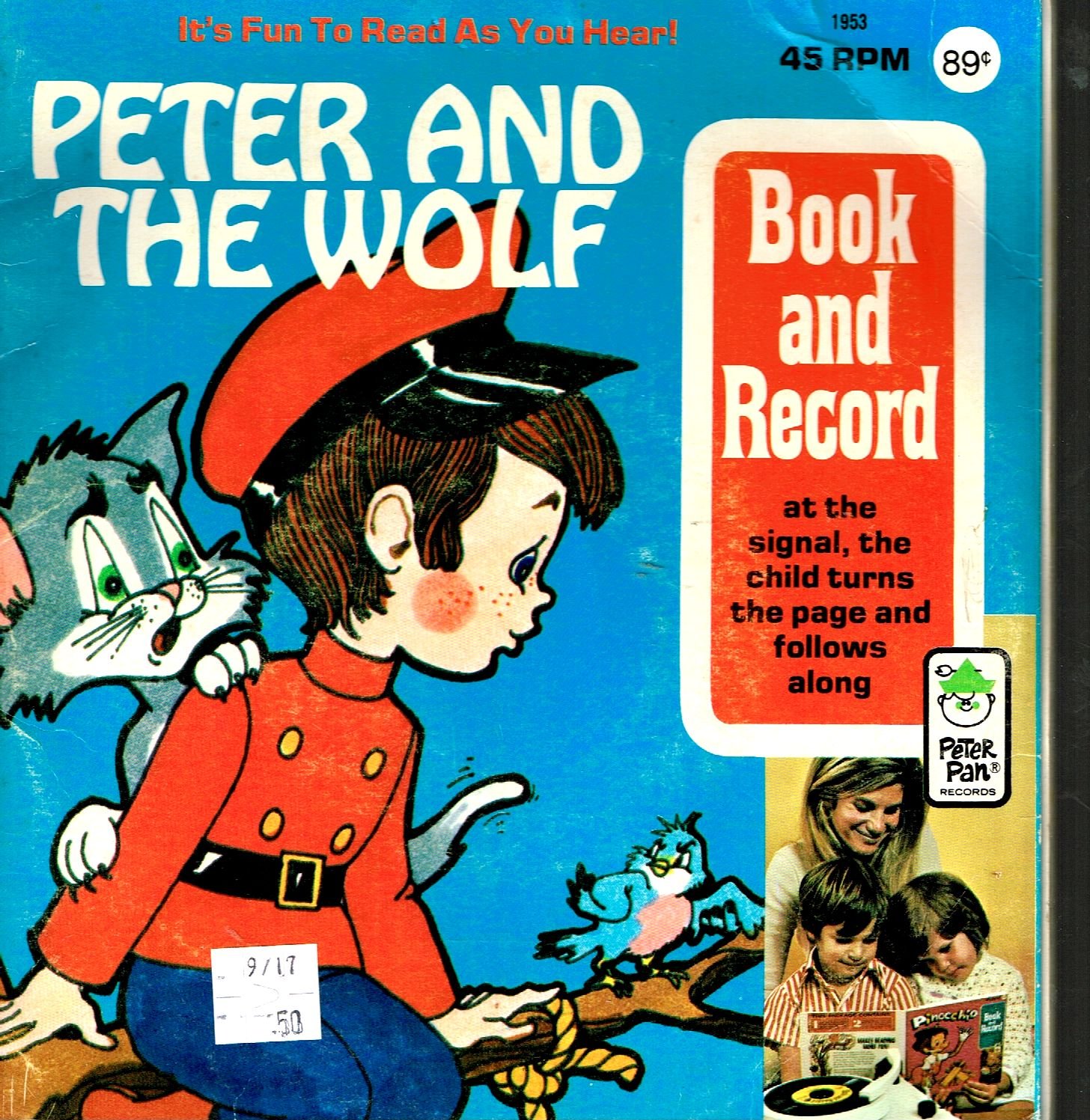Peter and The Wolf - Book and Recording - 45 RPM Album by Peter Pan ...