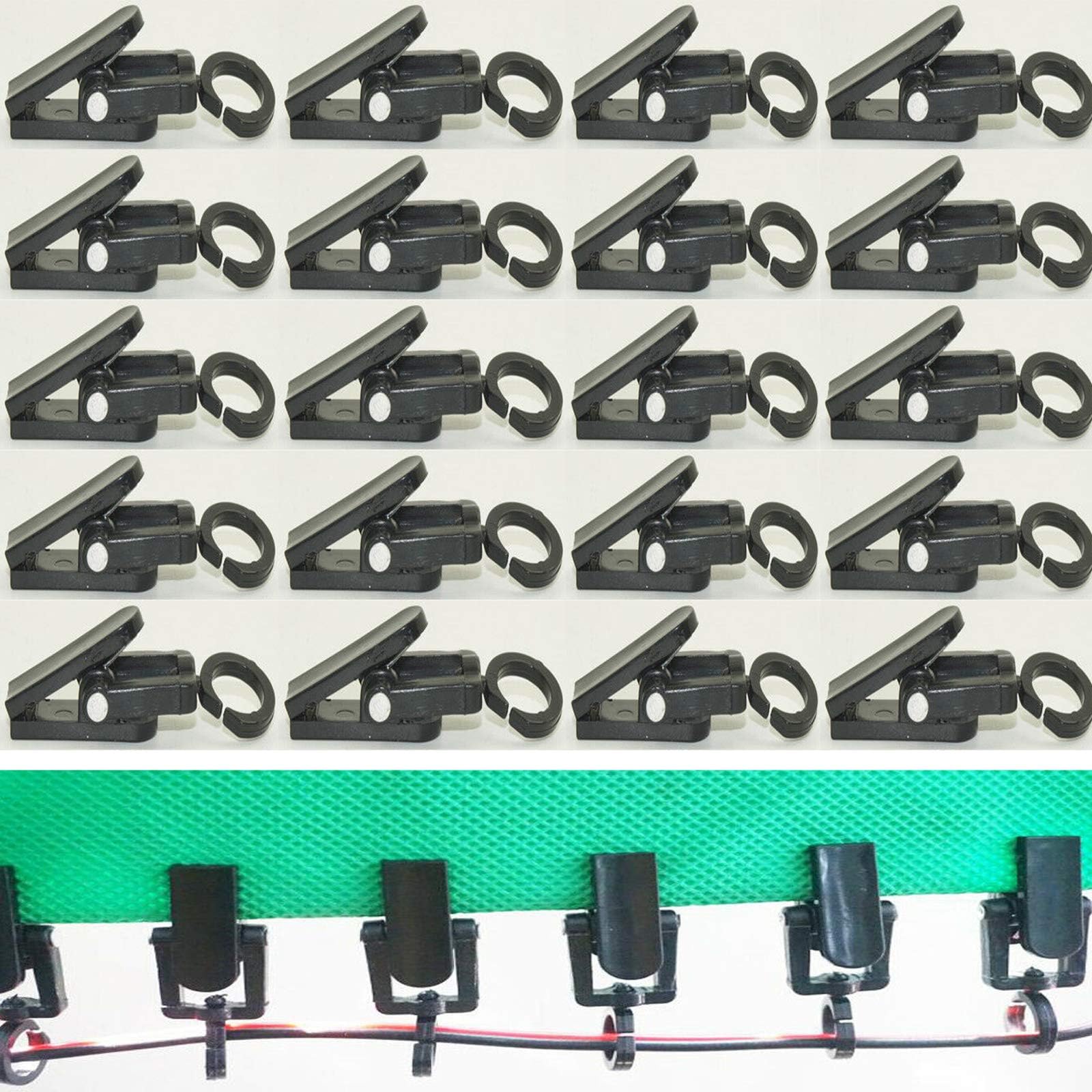 Amazon.com: Pmsanzay RV Awning Clips - 20 Pack (Black, Plastic ...