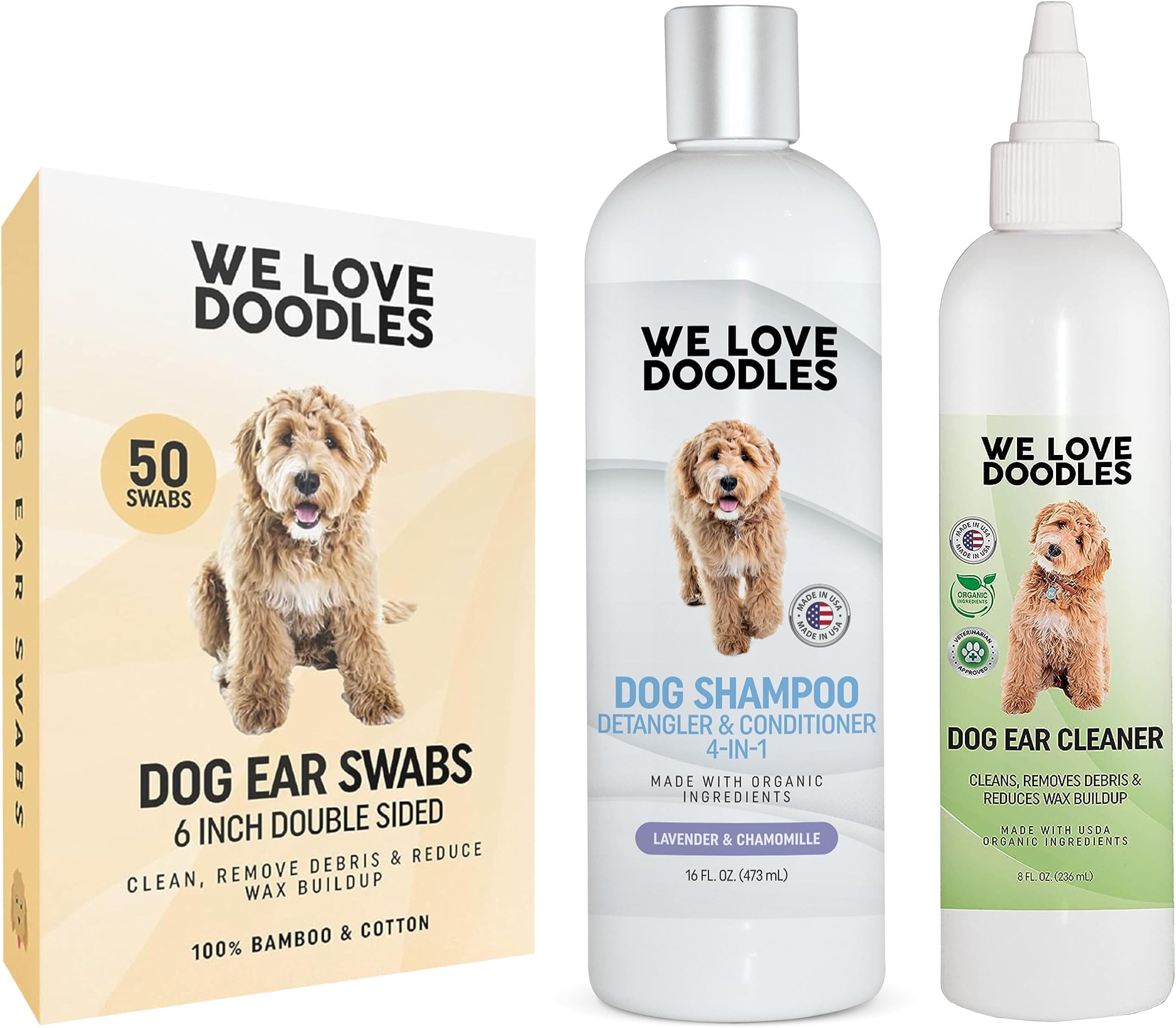 Amazon.com : We Love Doodles 4-in-1 Shampoo (Lavender) & Dog Ear ...