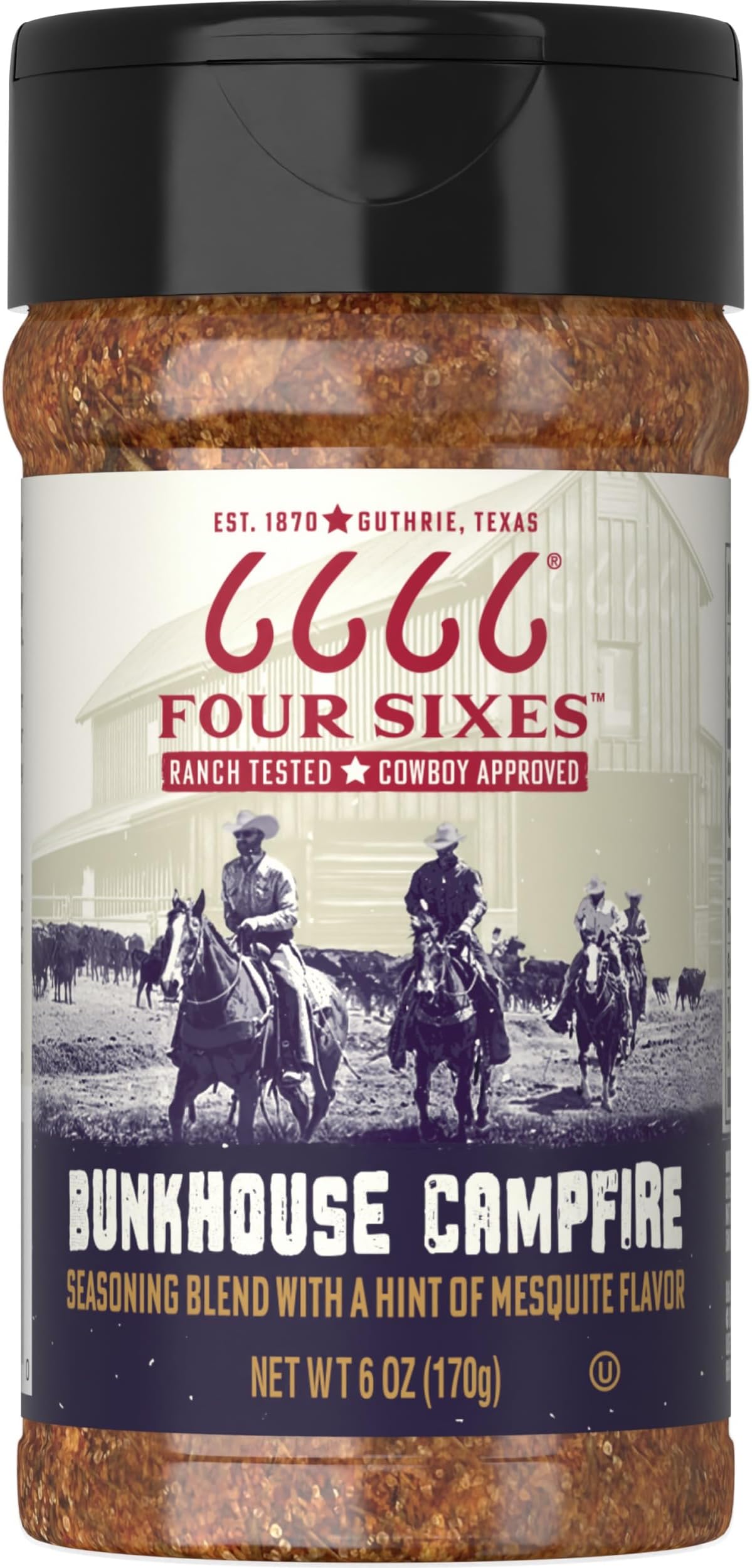 Amazon.com : 6666 Four Sixes Bunkhouse Campfire Seasoning, 6 Ounce ...
