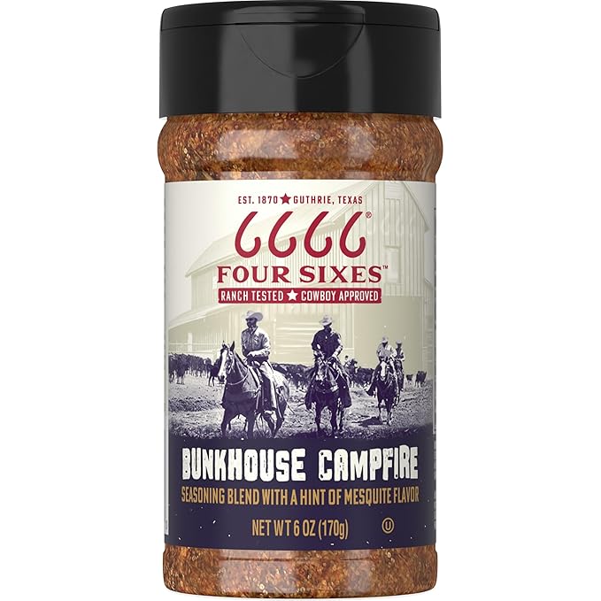 Amazon.com : 6666 Four Sixes Bunkhouse Campfire Seasoning, 6 Ounce ...