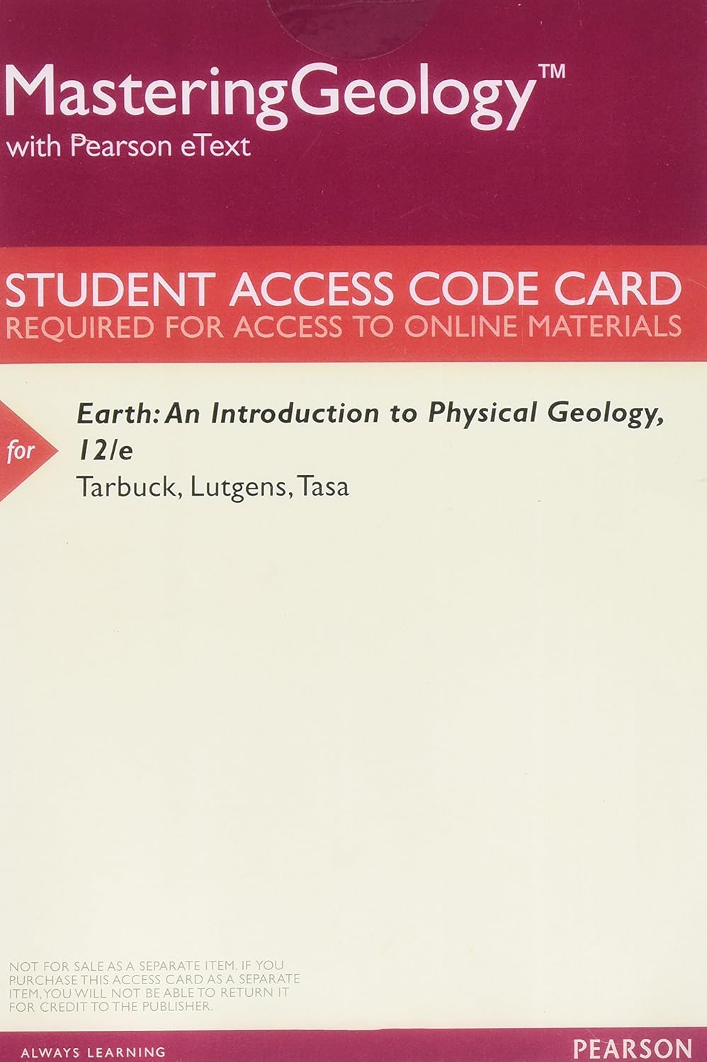 Amazon.com: Mastering Geology with Pearson Etext - Valuepack Access Card - For Earth: An ...