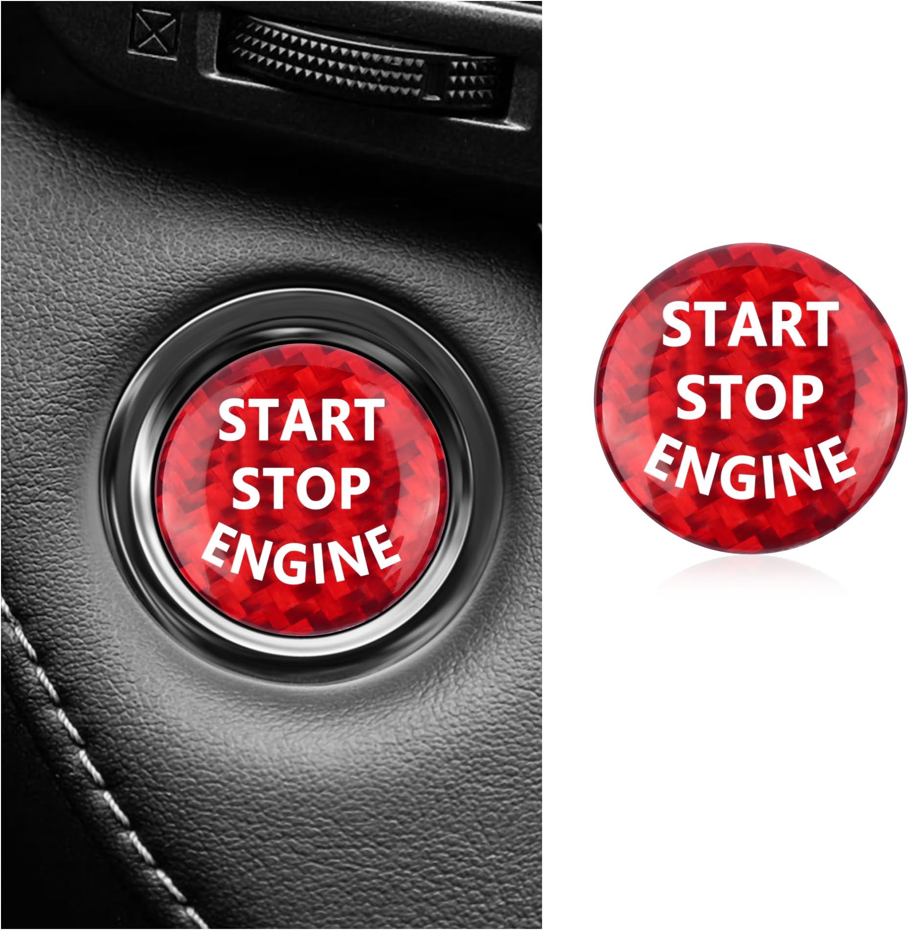 Amazon.com: iJDMTOY Racing Sports Style Red Engine Push Start Button ...