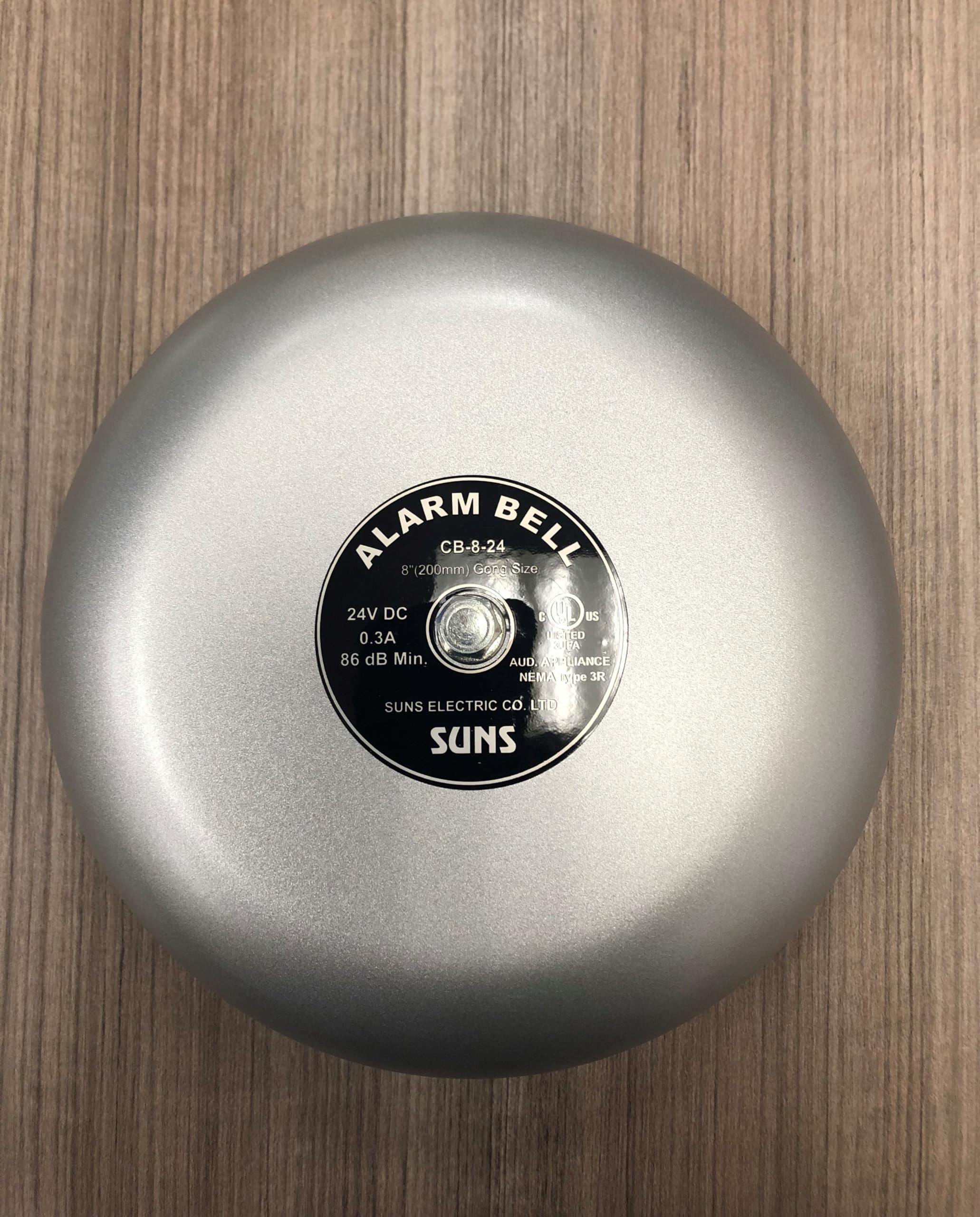 Suns CB-8-24 Gray 24V Alarm Bell 8 Inch 24 Volt DC (8" in 24 VDC ...