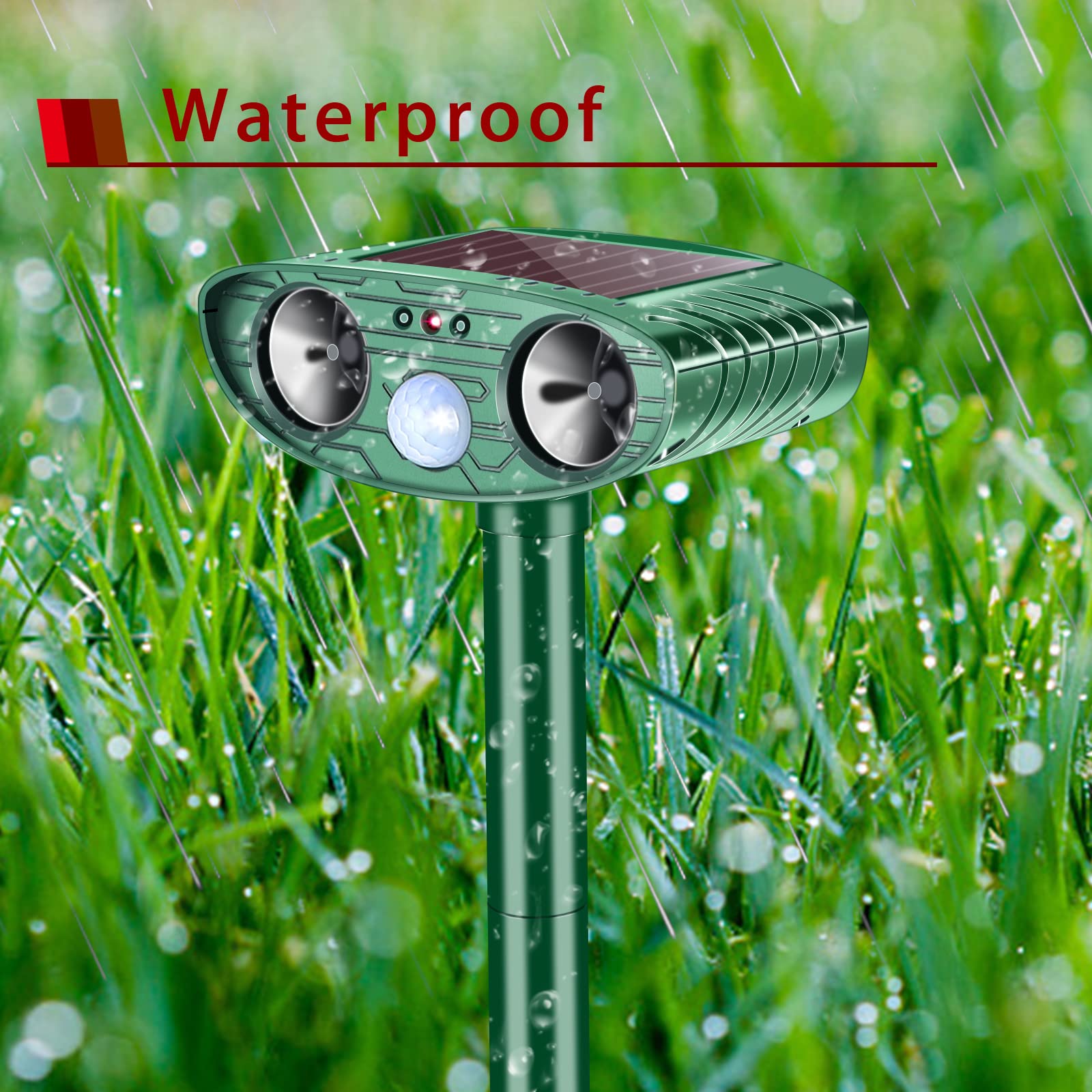 FELTS Solar Animal Repeller, Deer Repellent Devices with Motion Sensor ...