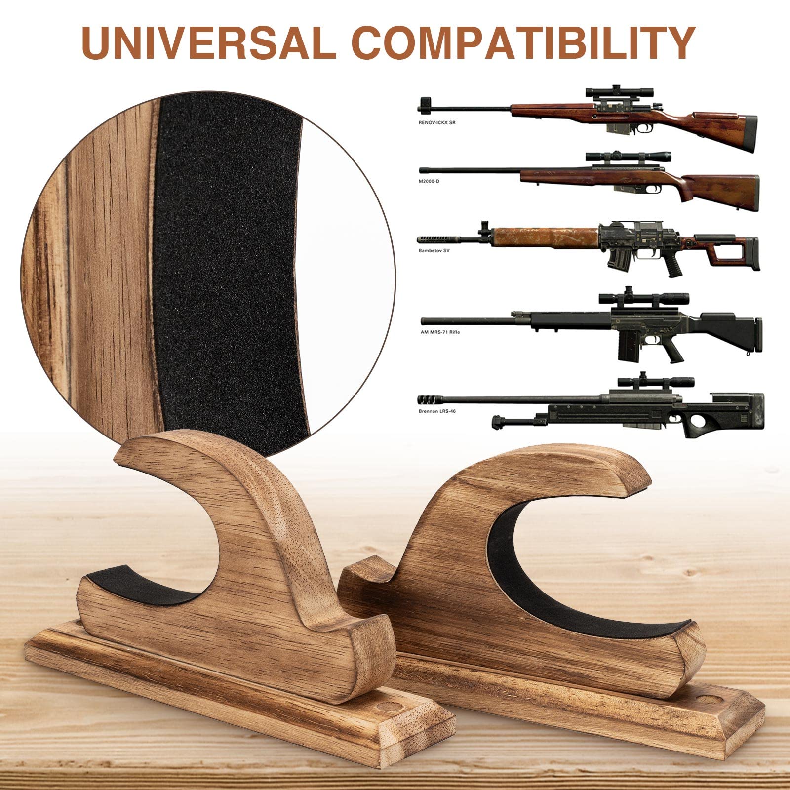 Snapklik.com : DGWJSU Gun Rack Wall Mount, Solid Wood Gun Racks For ...