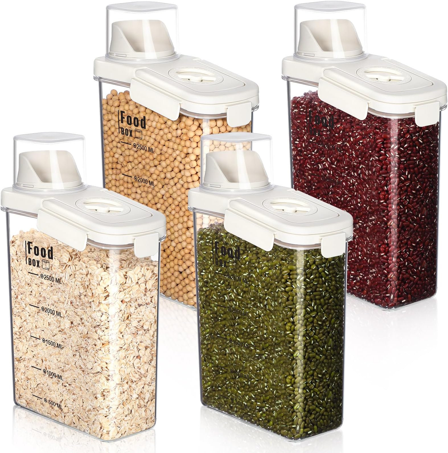 Amazon.com: Besmall Cereal Containers Storage,2L Airtight Large Dry ...