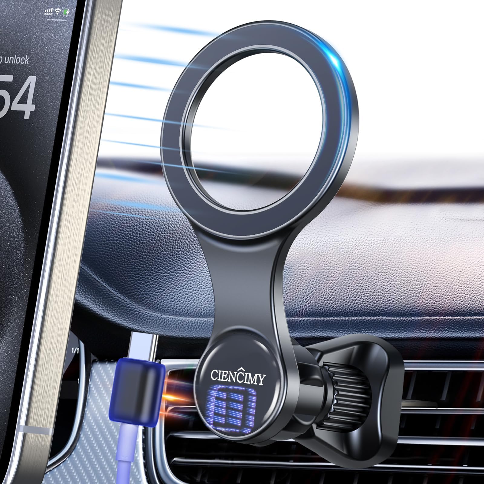 Amazon.com: LISEN for iPhone 16 MagSafe Car Mount, [Quick Install ...