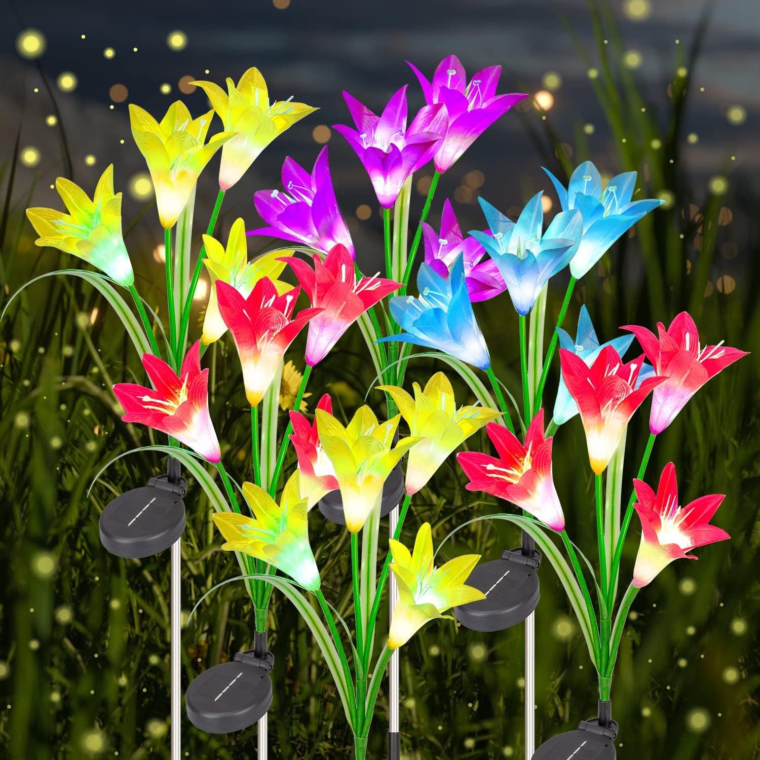 Amazon.com : Tasodin Solar Lights Outdoor Garden Waterproof, 6 Pack ...