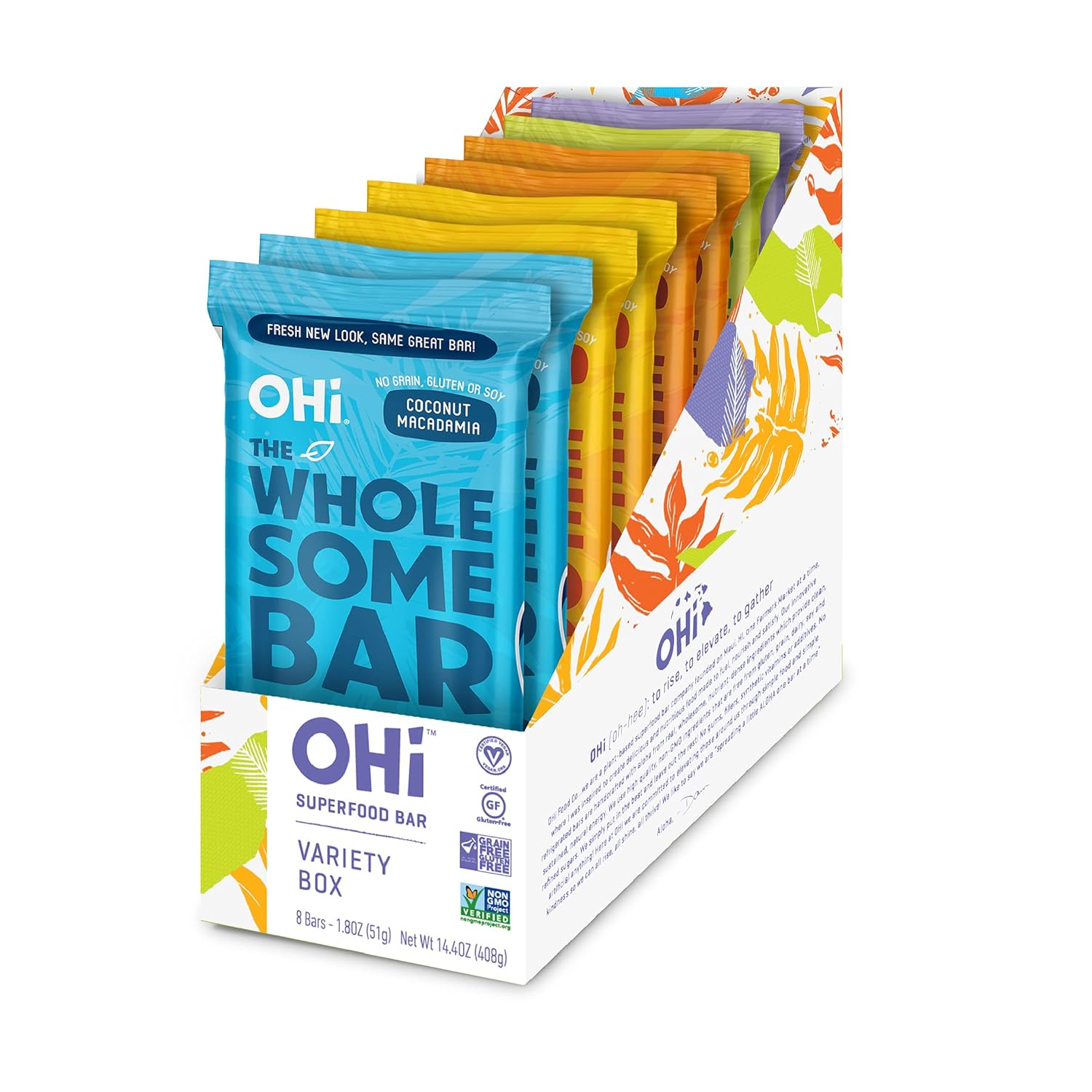 Amazon OHi Wholesome Bars Variety Box Plant Based Superfood amazon-ohi-wholesome-bars-variety-box-plant-based-superfood