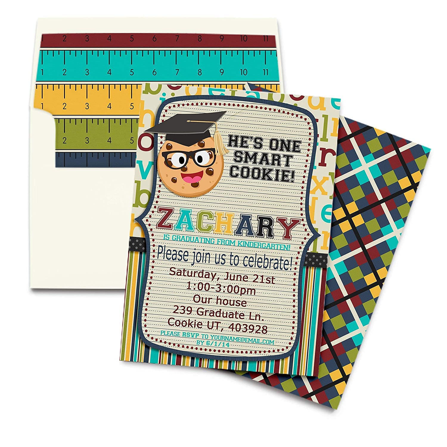 Amazon.com: Smart Cookie Graduation Party Invitation : Home & Kitchen